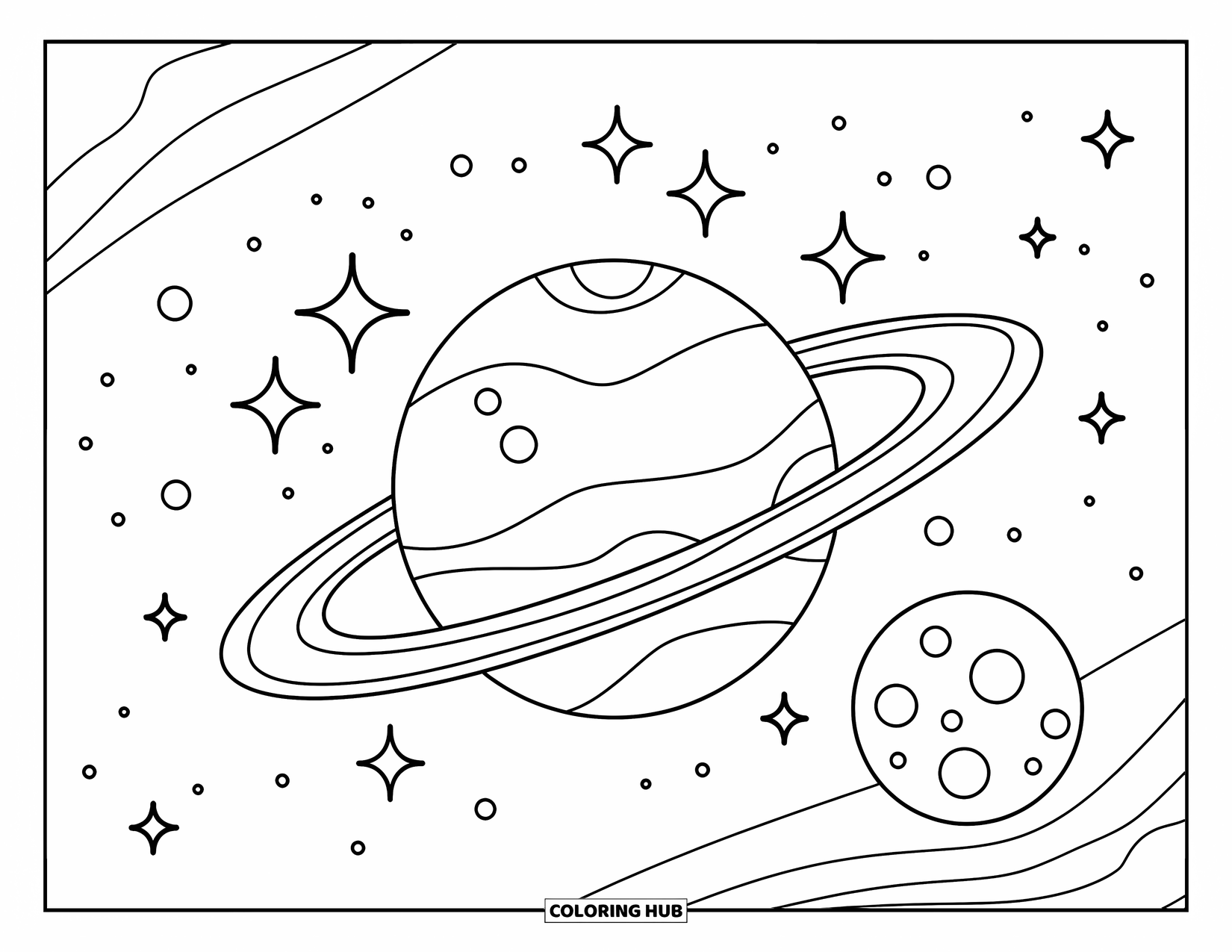 80+ Celestial Coloring Pages for Kids & Adults (Free Printable PDFs)
