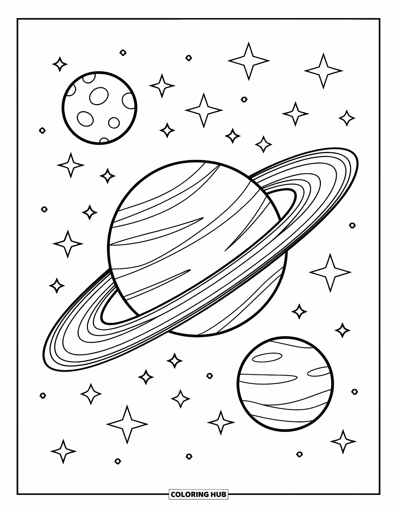80+ Celestial Coloring Pages for Kids & Adults (Free Printable PDFs)