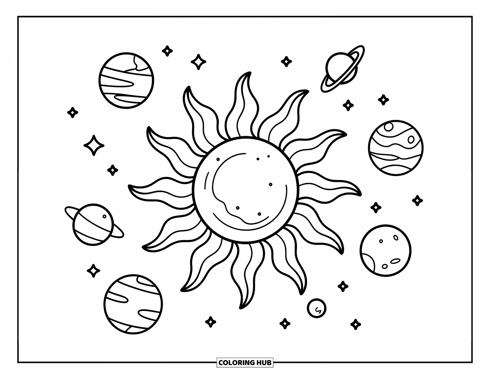 80+ Celestial Coloring Pages for Kids & Adults (Free Printable PDFs)
