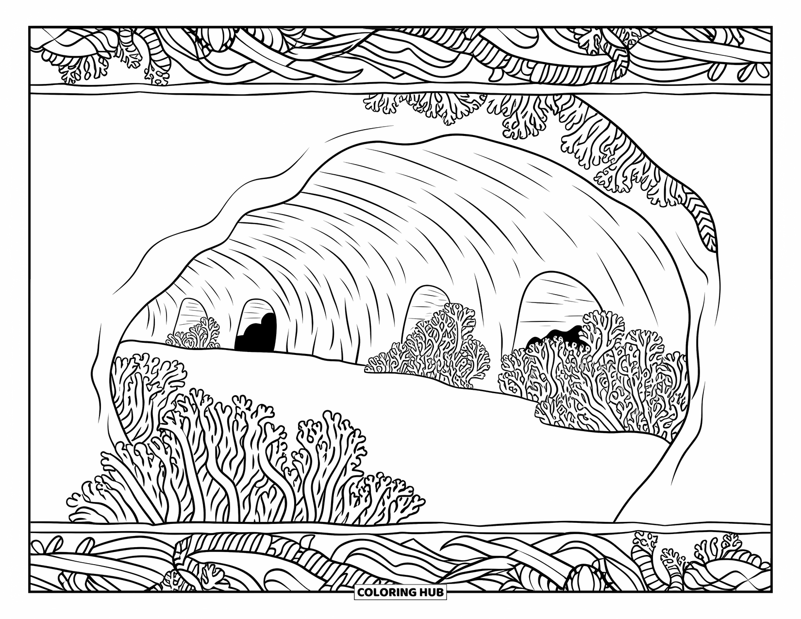 65+ Coral Coloring Pages for Kids & Adults (Free Printable PDFs)