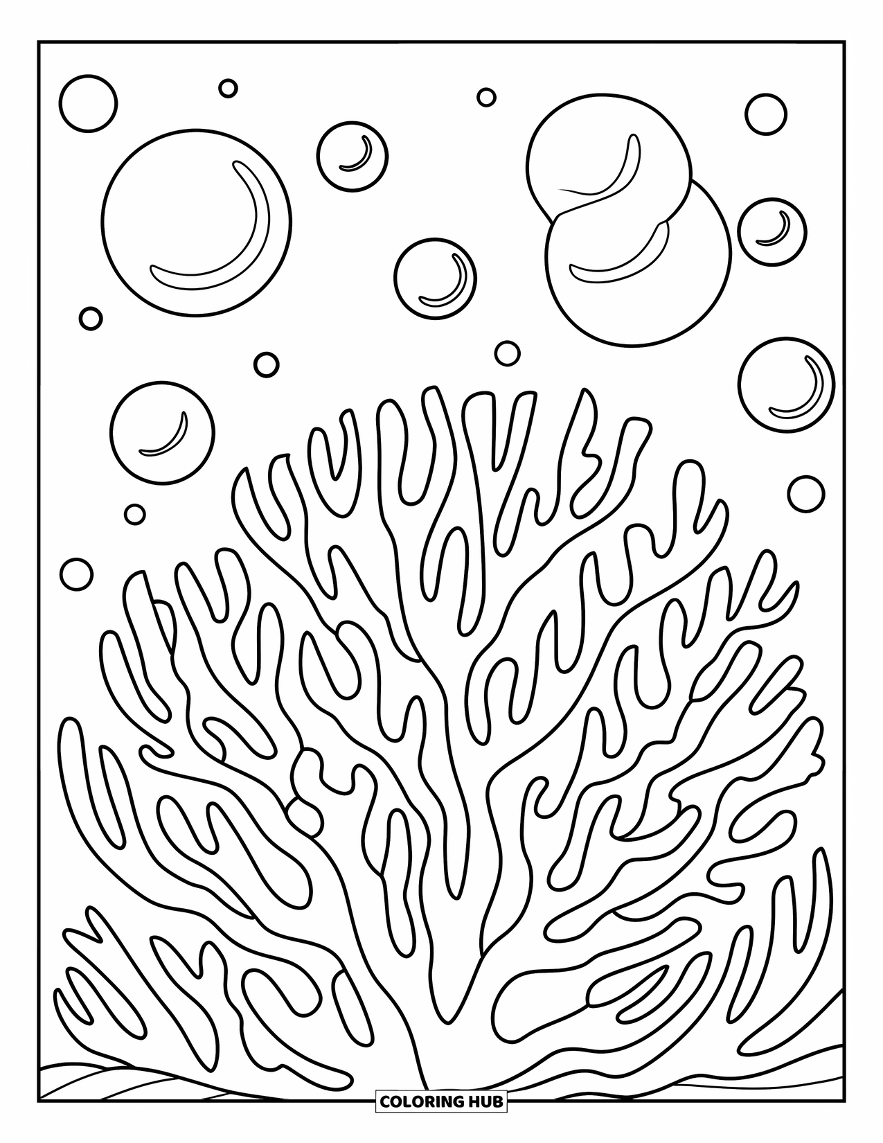 65+ Coral Coloring Pages for Kids & Adults (Free Printable PDFs)