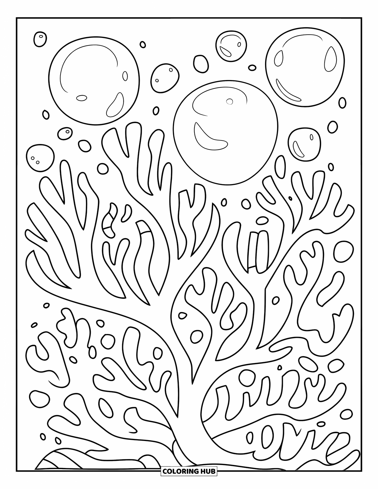 65+ Coral Coloring Pages for Kids & Adults (Free Printable PDFs)