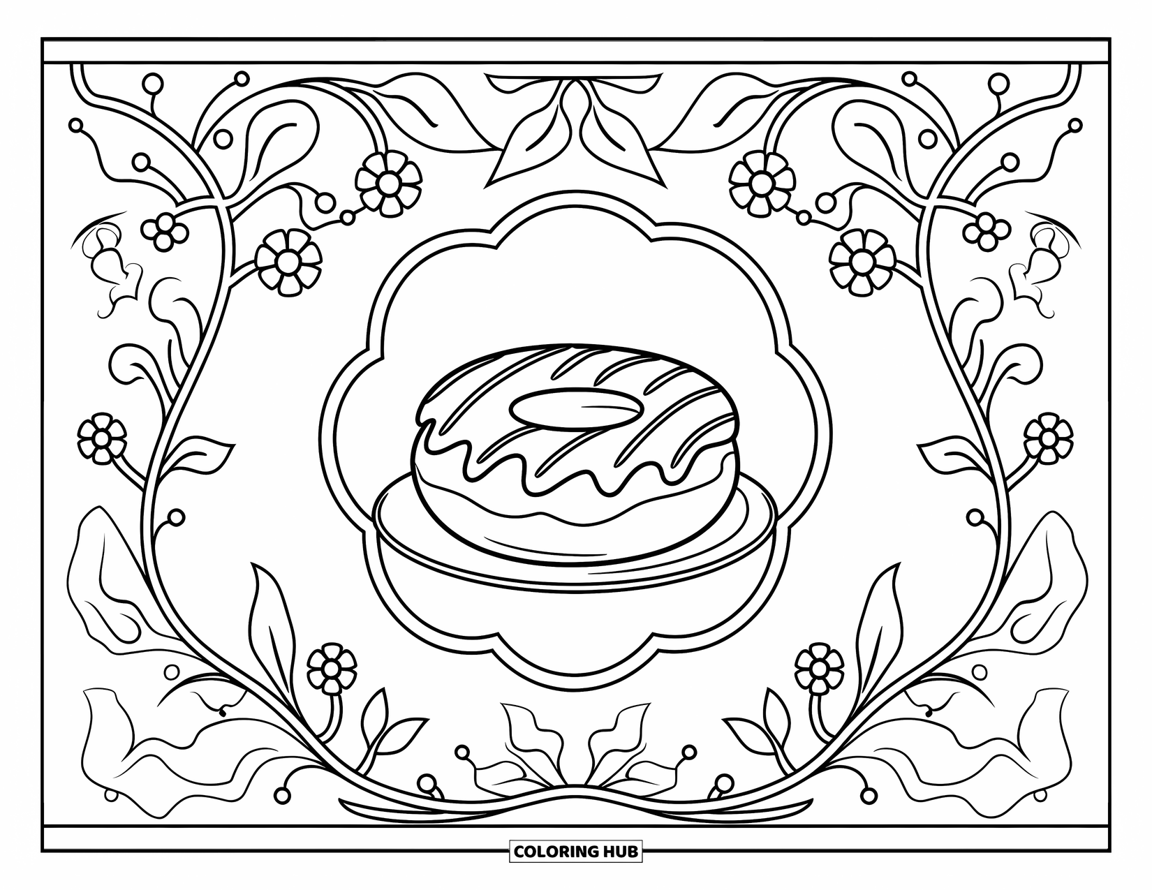 75+ Doughnut Coloring Pages for Kids & Adults (Free Printable PDFs)