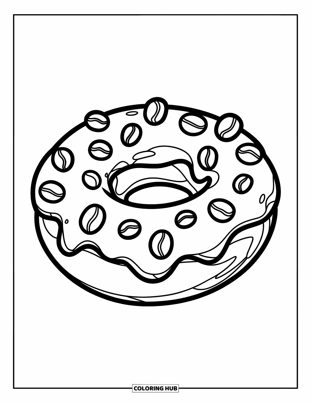 75+ Doughnut Coloring Pages for Kids & Adults (Free Printable PDFs)