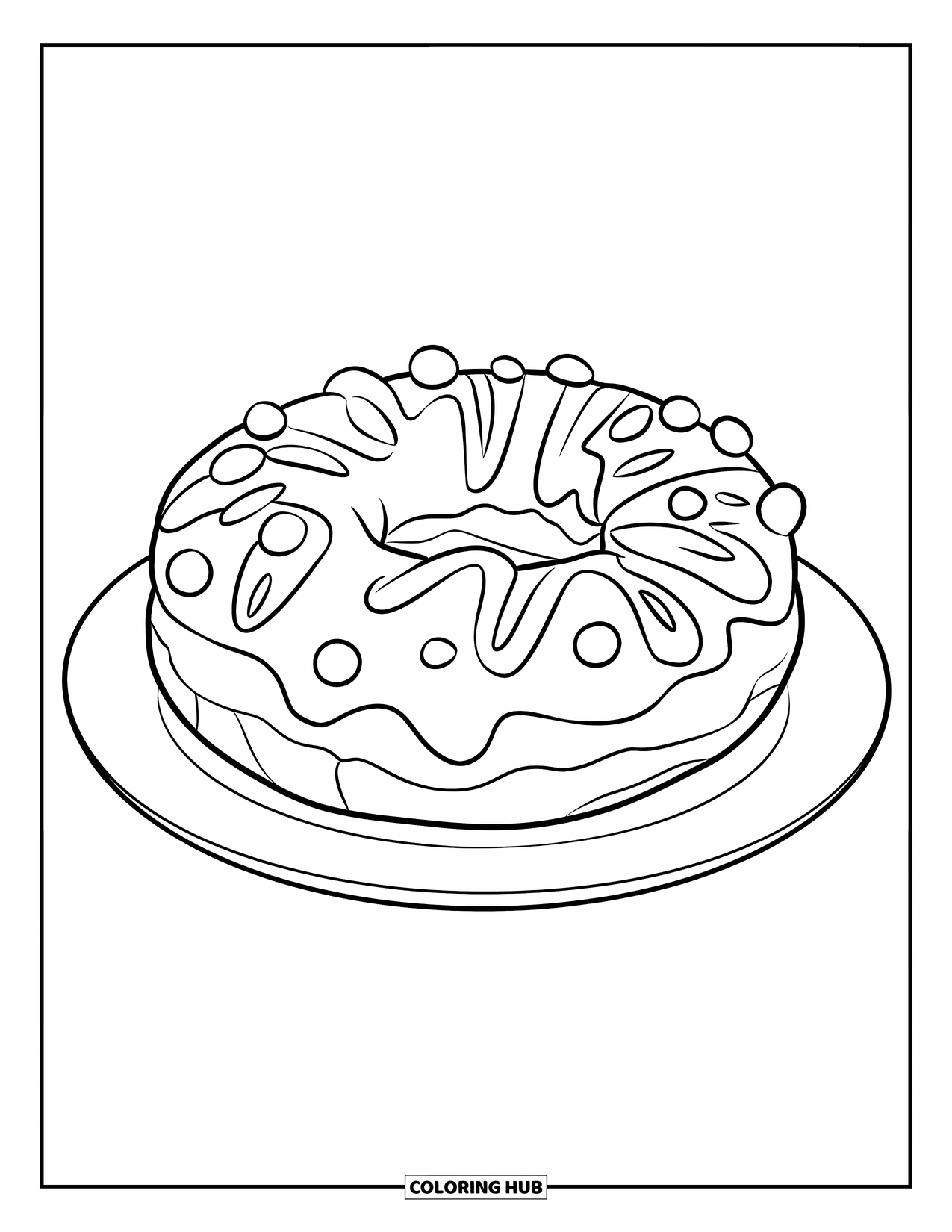 75+ Doughnut Coloring Pages for Kids & Adults (Free Printable PDFs)