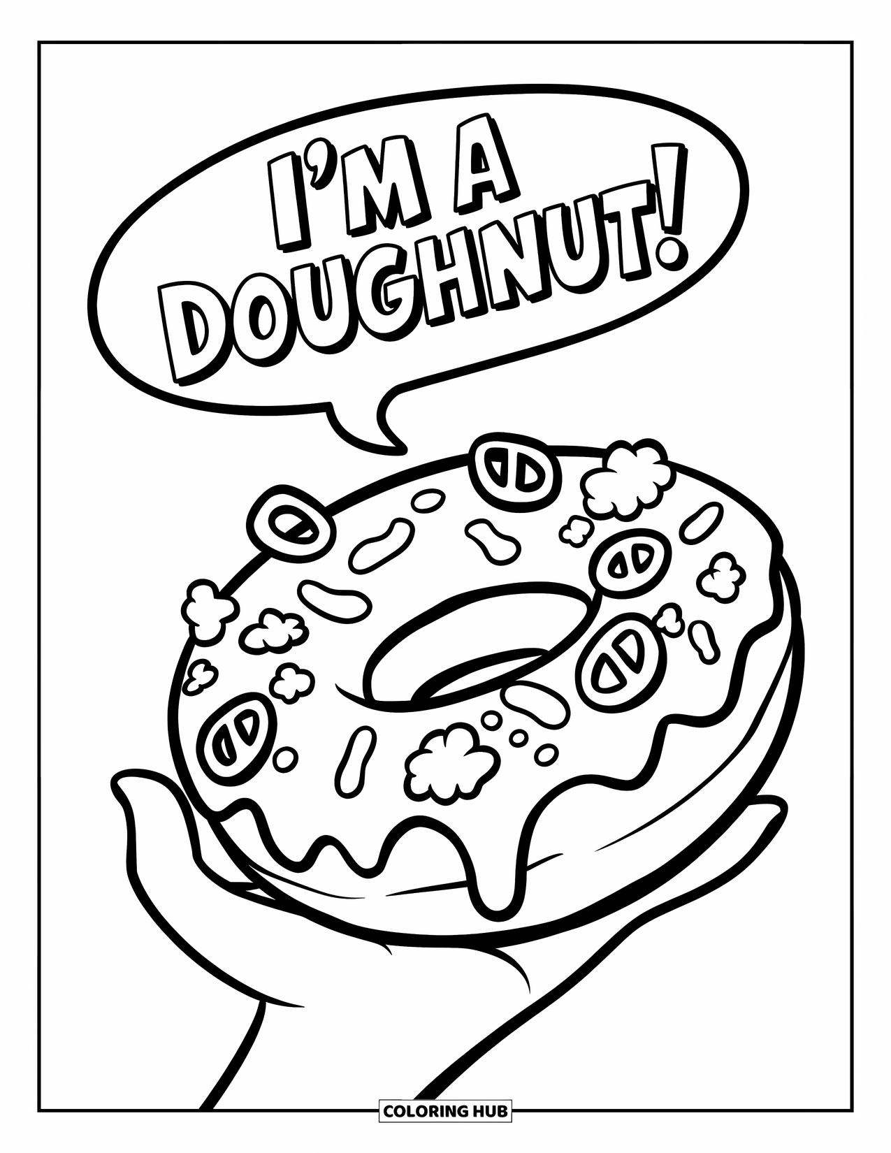 75+ Doughnut Coloring Pages for Kids & Adults (Free Printable PDFs)
