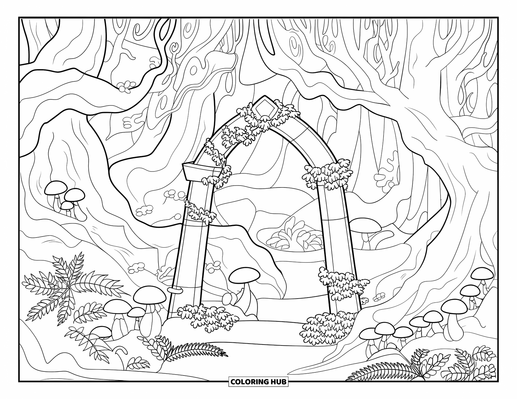 90+ Enchanted Forest Coloring Pages for Kids & Adults (Free Printable PDFs)