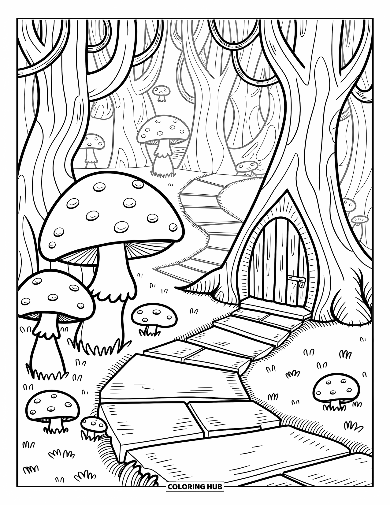 90+ Enchanted Forest Coloring Pages for Kids & Adults (Free Printable PDFs)