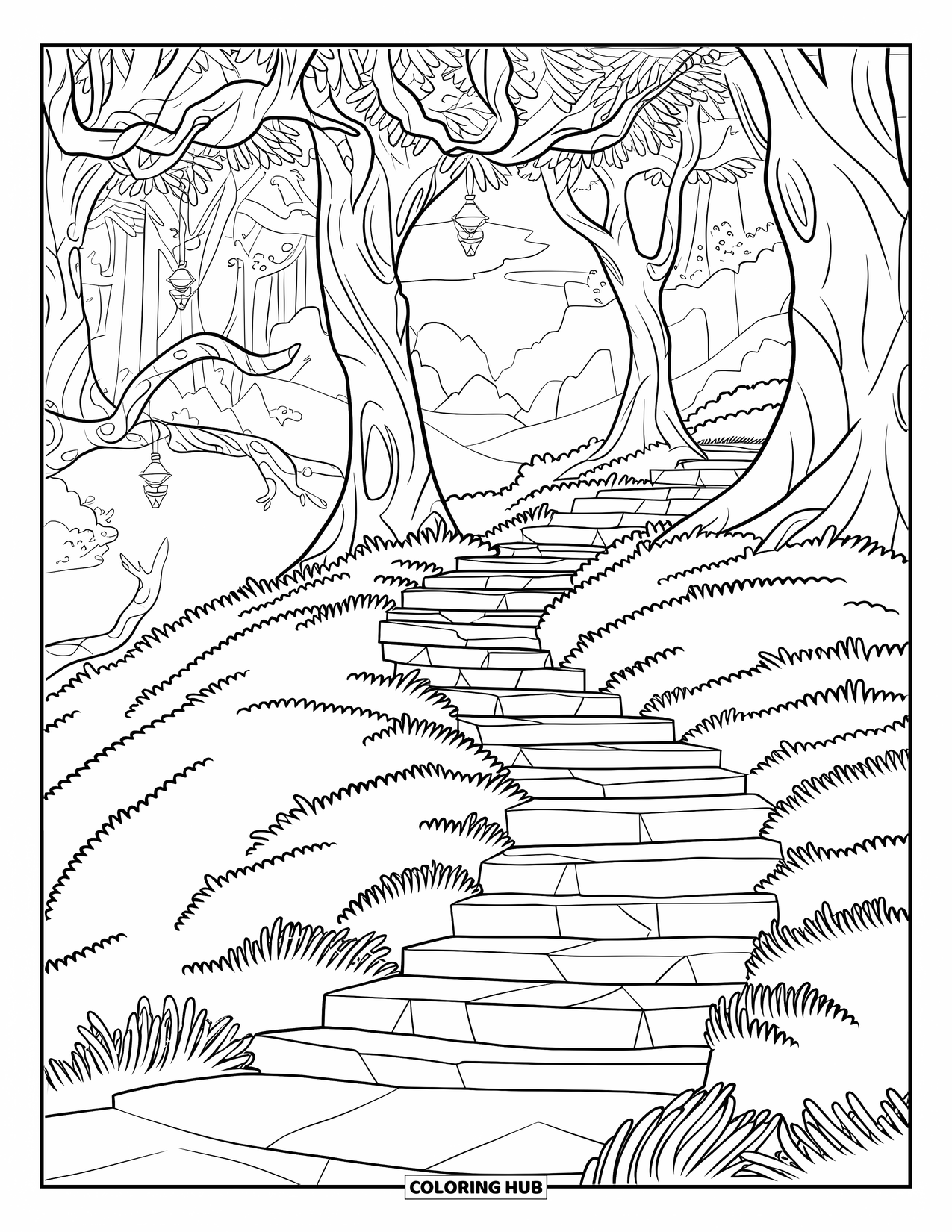 90+ Enchanted Forest Coloring Pages for Kids & Adults (Free Printable PDFs)