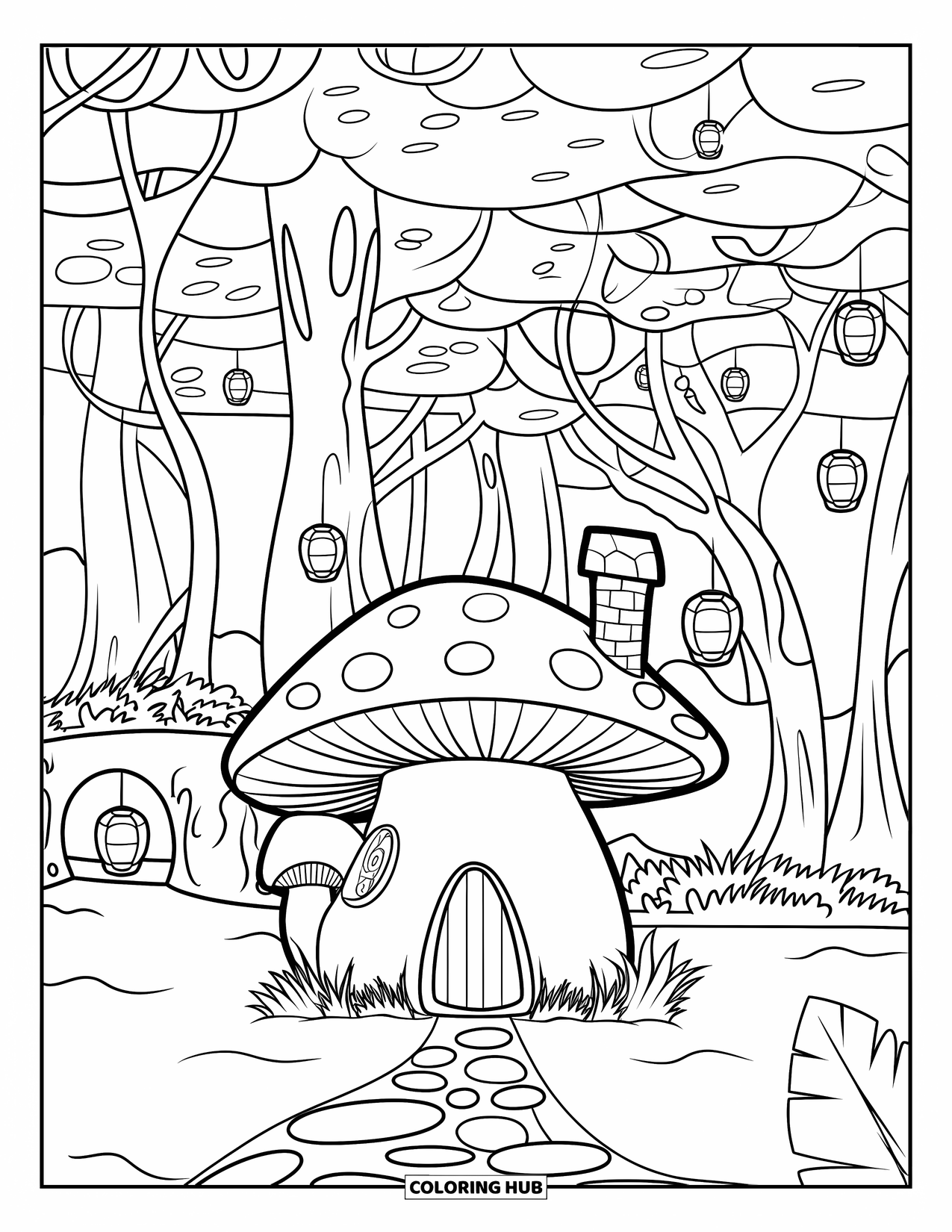 90+ Enchanted Forest Coloring Pages for Kids & Adults (Free Printable PDFs)
