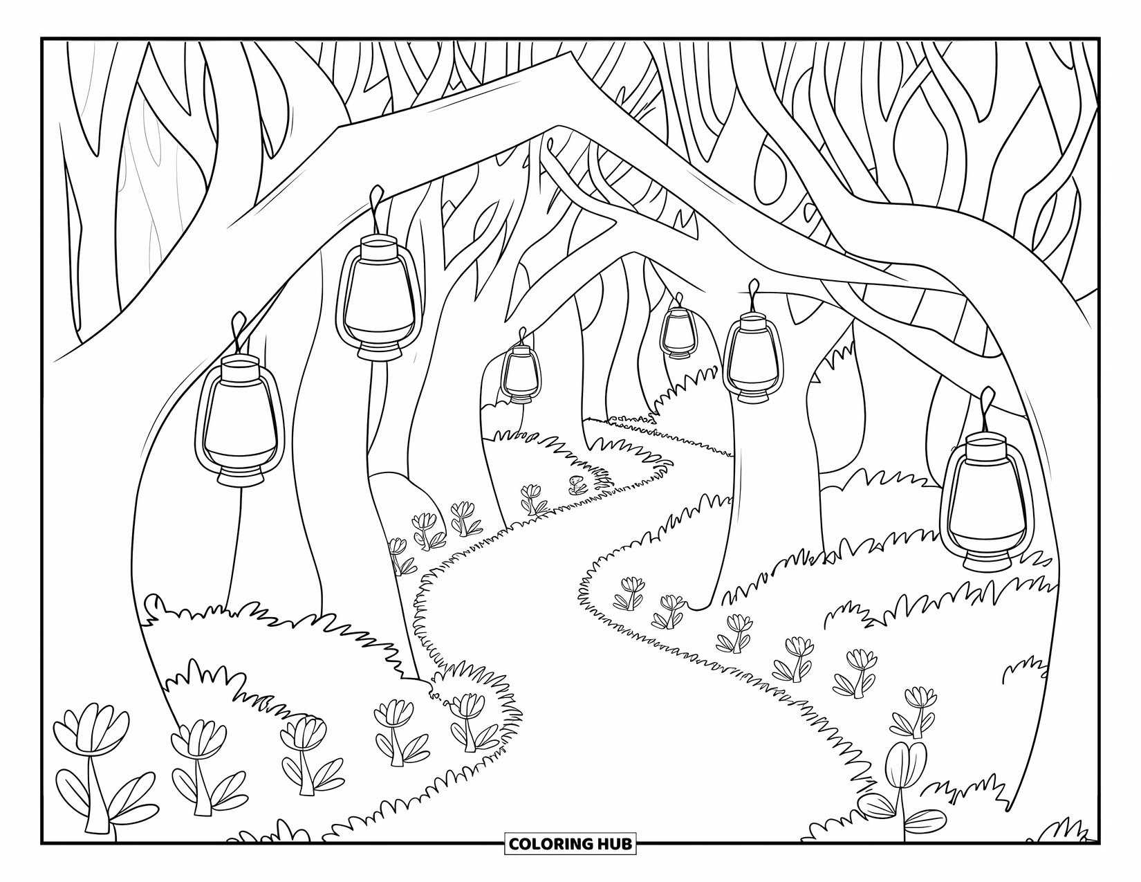 90+ Enchanted Forest Coloring Pages for Kids & Adults (Free Printable PDFs)