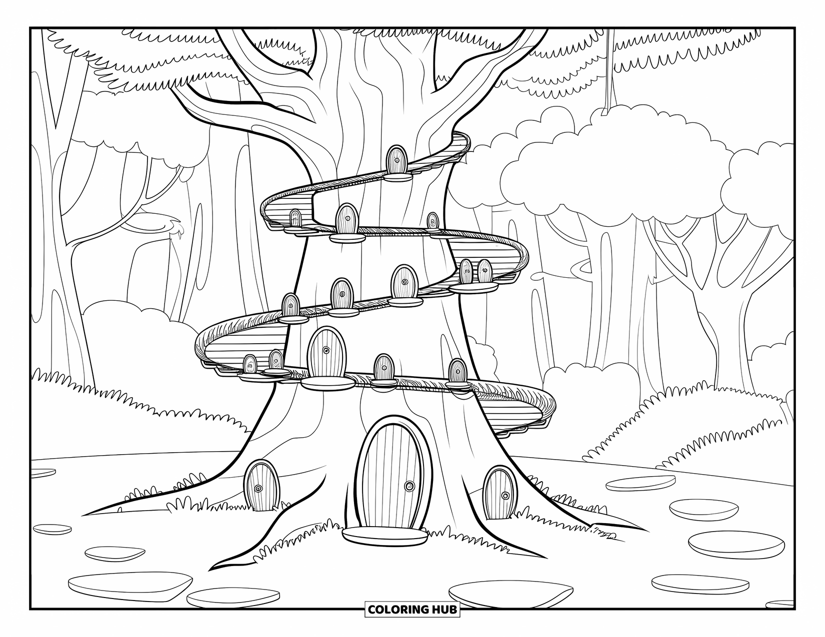 90+ Enchanted Forest Coloring Pages for Kids & Adults (Free Printable PDFs)