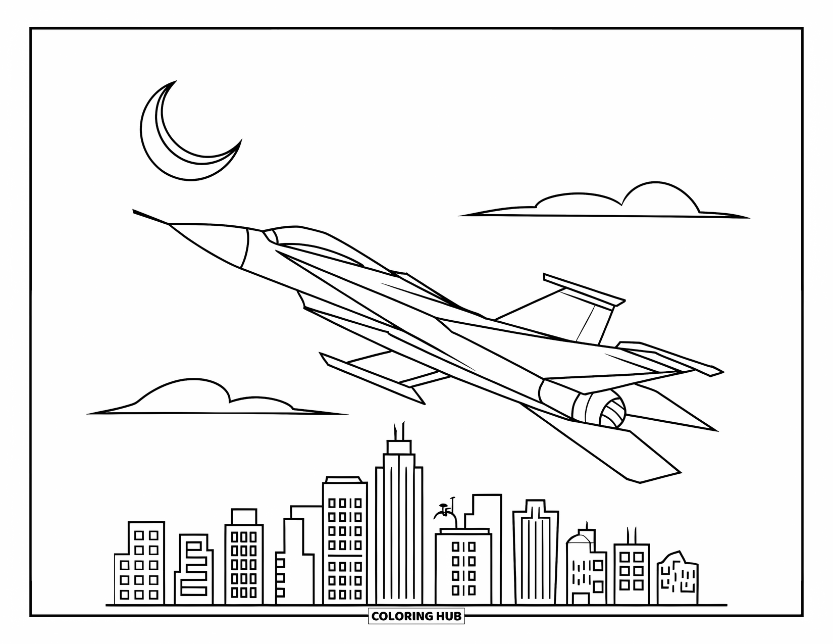 65+ Fighter Jet Coloring Pages for Kids & Adults (Free Printable PDFs)