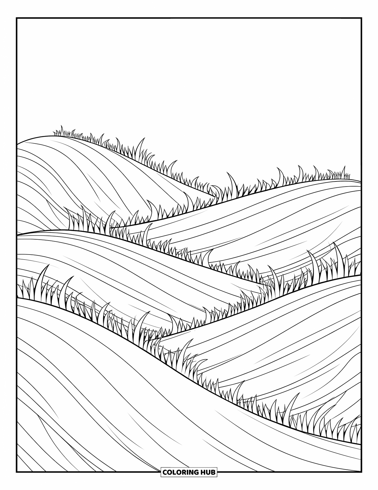 70+ Grass Coloring Pages for Kids & Adults (Free Printable PDFs)