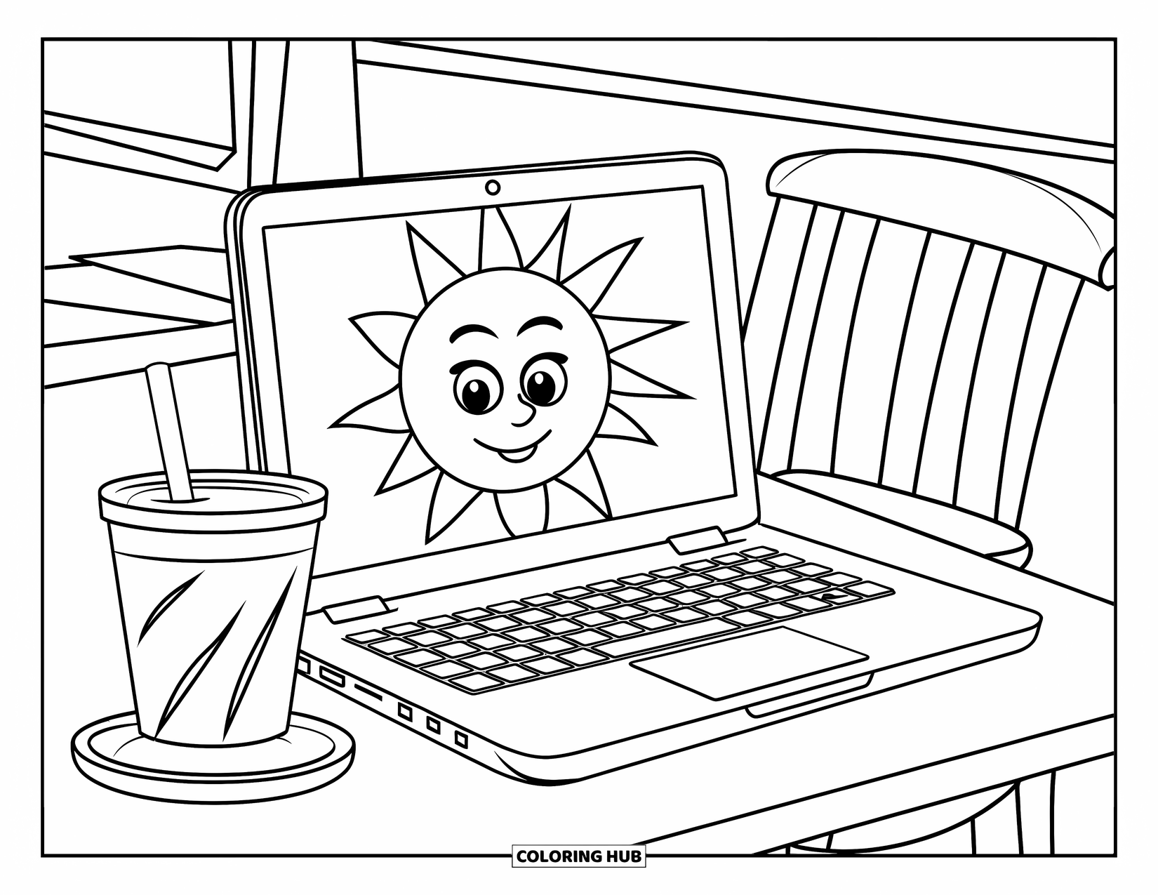 80+ Laptop Coloring Pages for Kids & Adults (Free Printable PDFs)
