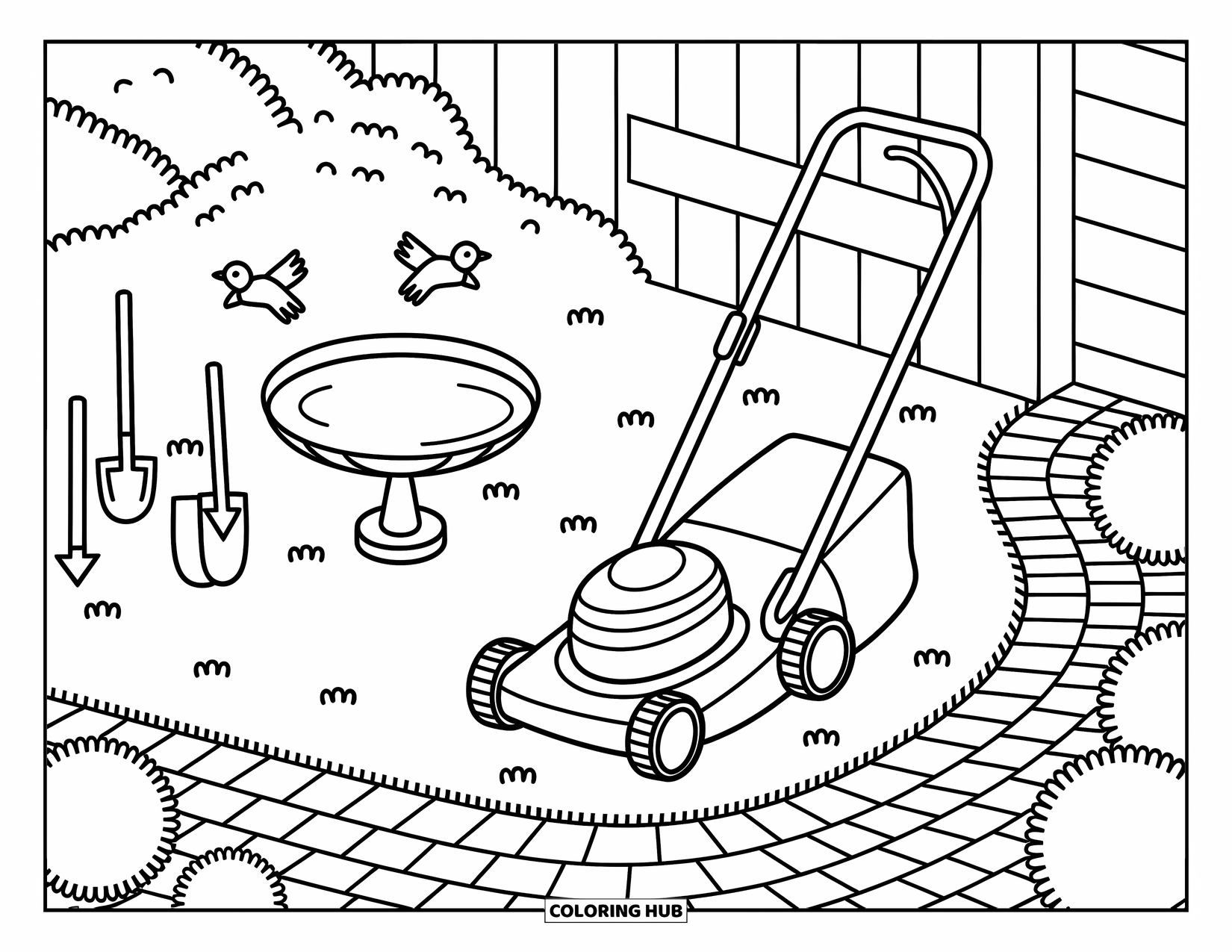 70+ Lawn Mower Coloring Pages for Kids & Adults (Free Printable PDFs)