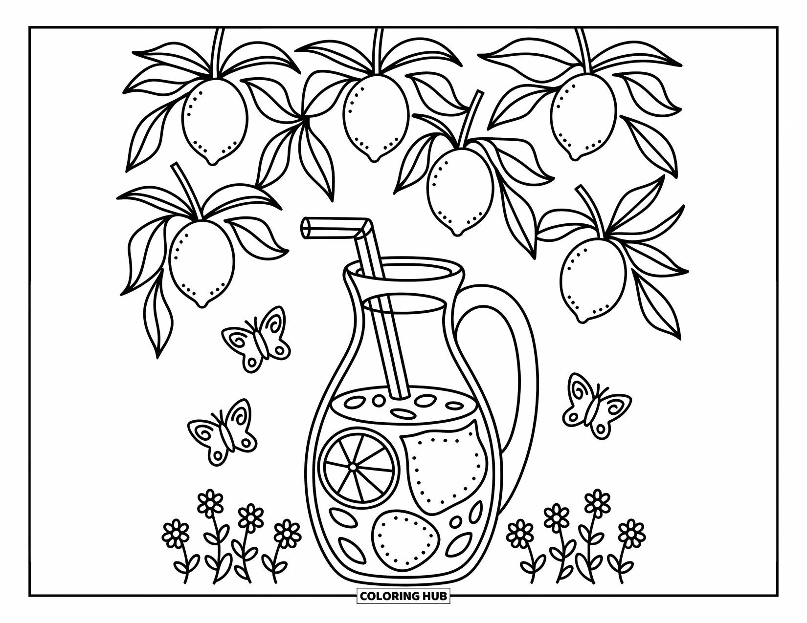 65+ Lemonade Coloring Pages for Kids & Adults (Free Printable PDFs)