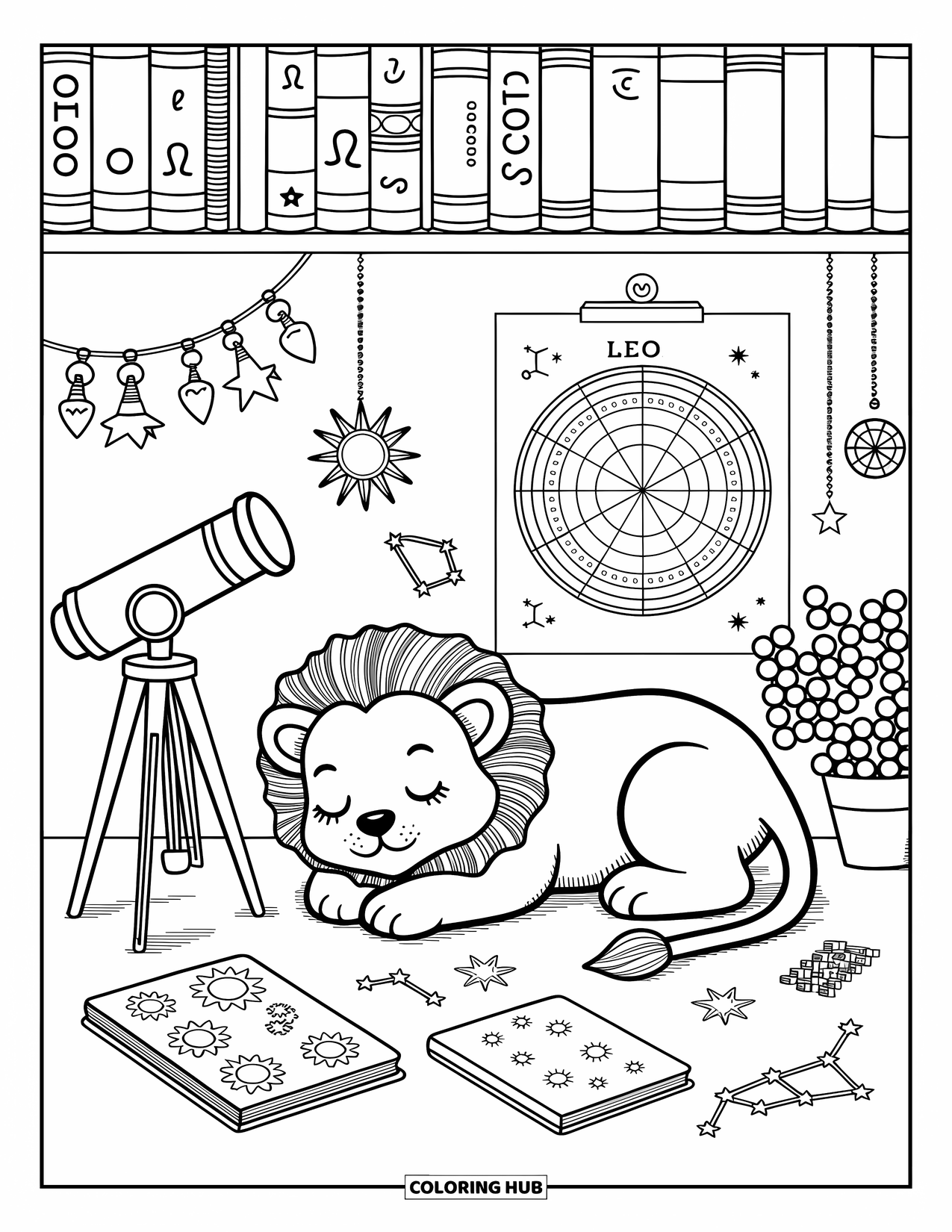 60+ Leo Coloring Pages for Kids & Adults (Free Printable PDFs)