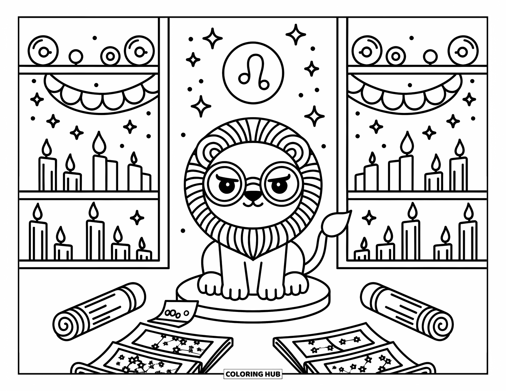 60+ Leo Coloring Pages for Kids & Adults (Free Printable PDFs)