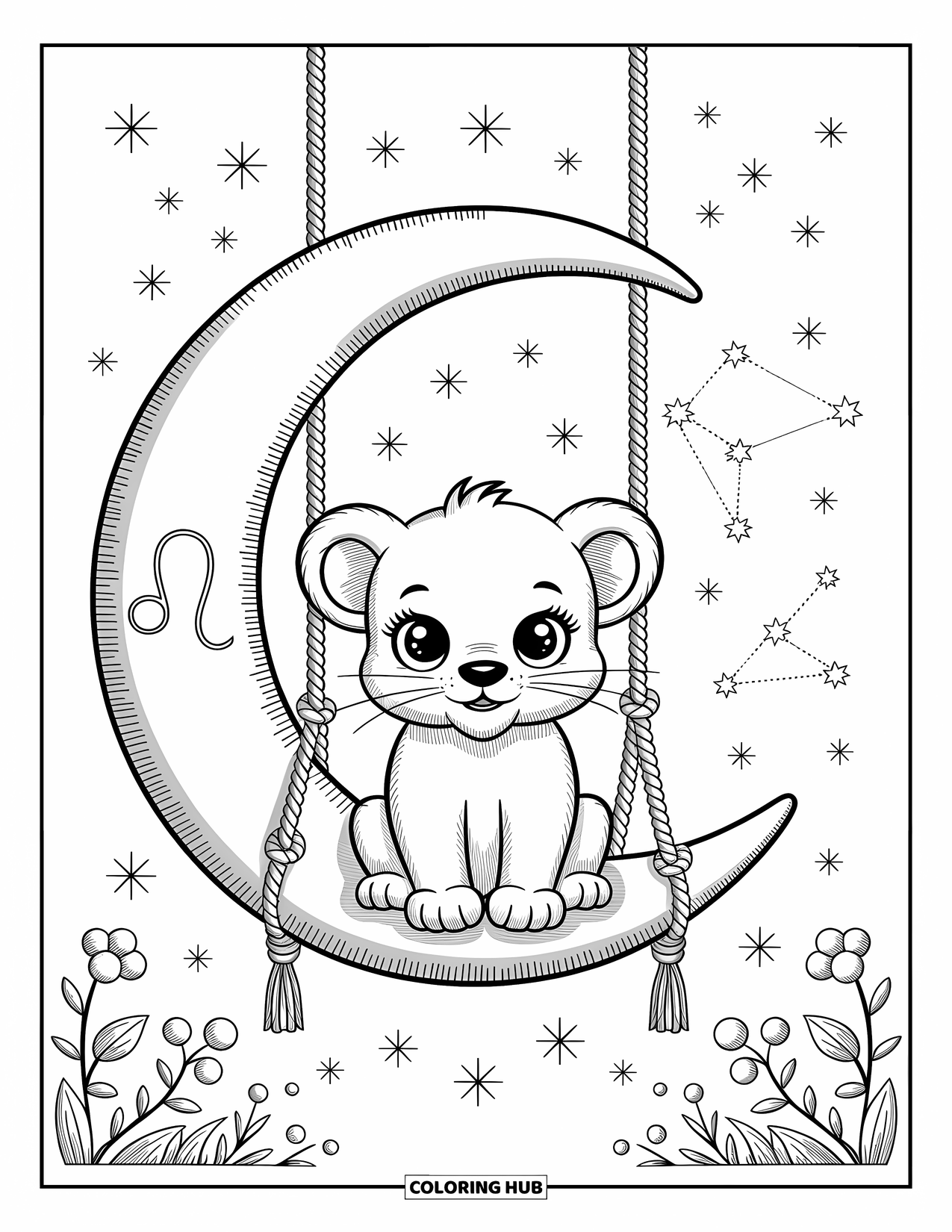 60+ Leo Coloring Pages for Kids & Adults (Free Printable PDFs)
