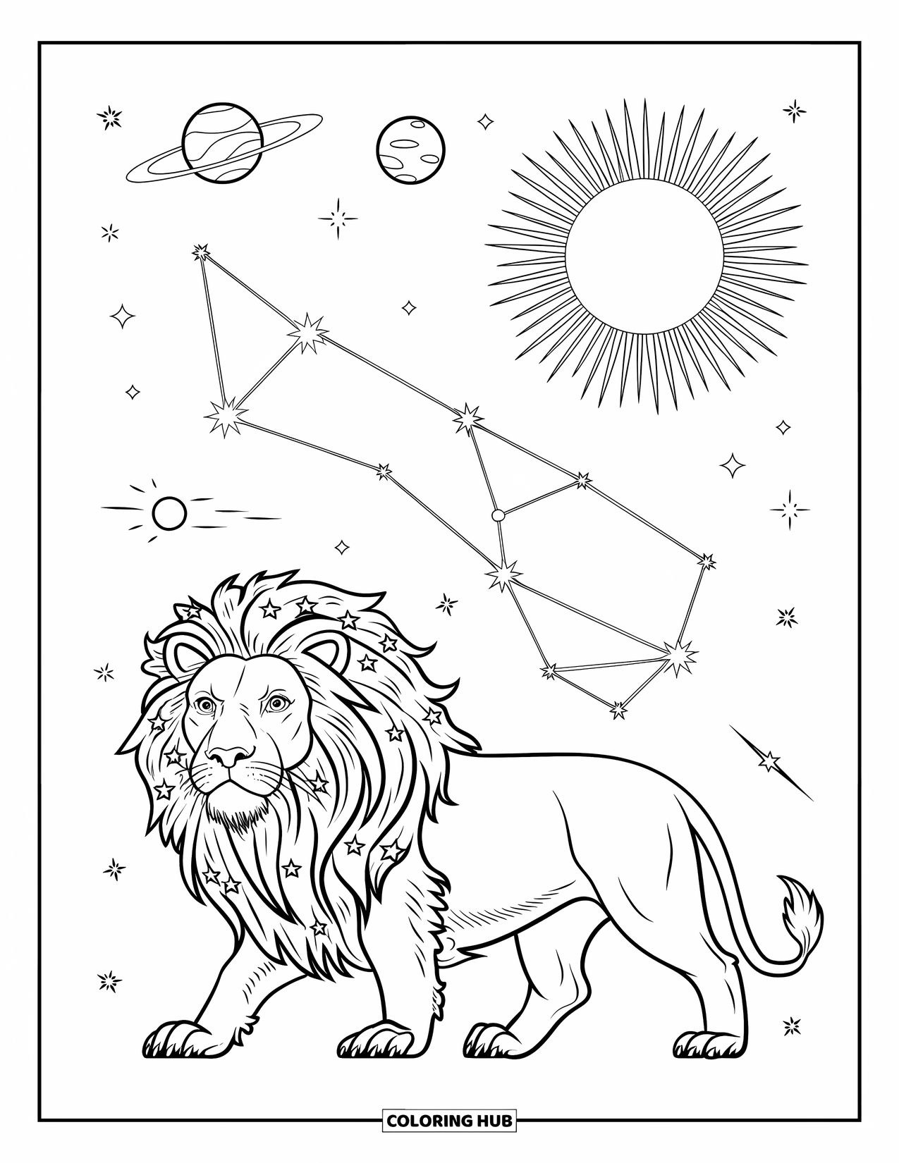 60+ Leo Coloring Pages for Kids & Adults (Free Printable PDFs)