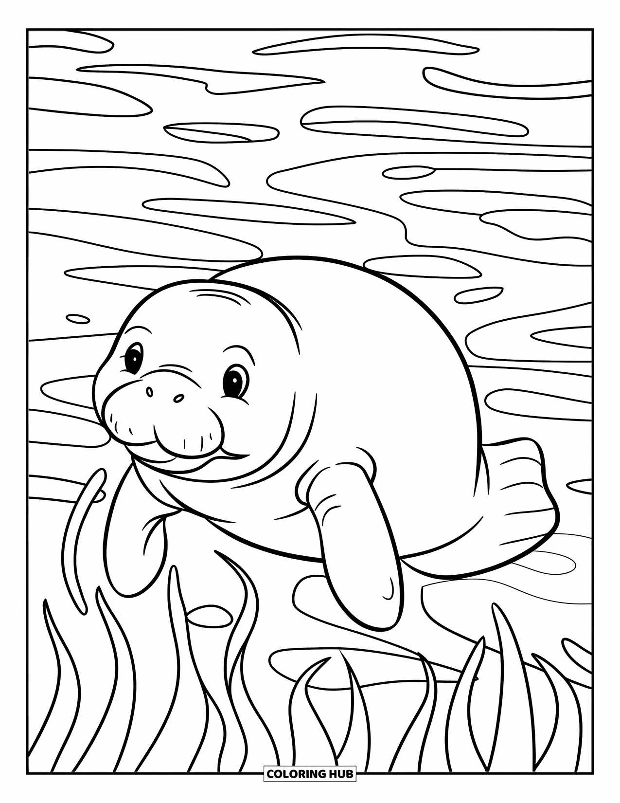 75+ Manatee Coloring Pages for Kids & Adults (Free Printable PDFs)