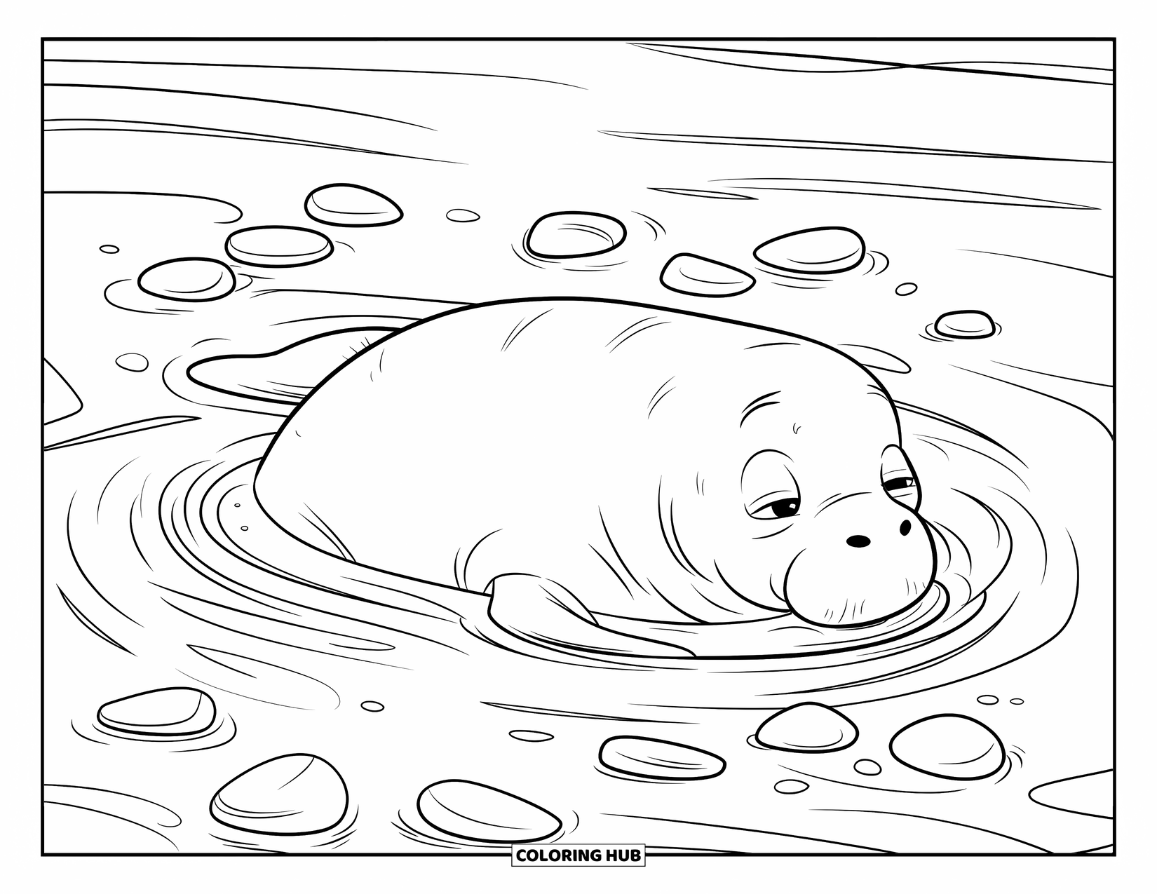 75+ Manatee Coloring Pages for Kids & Adults (Free Printable PDFs)