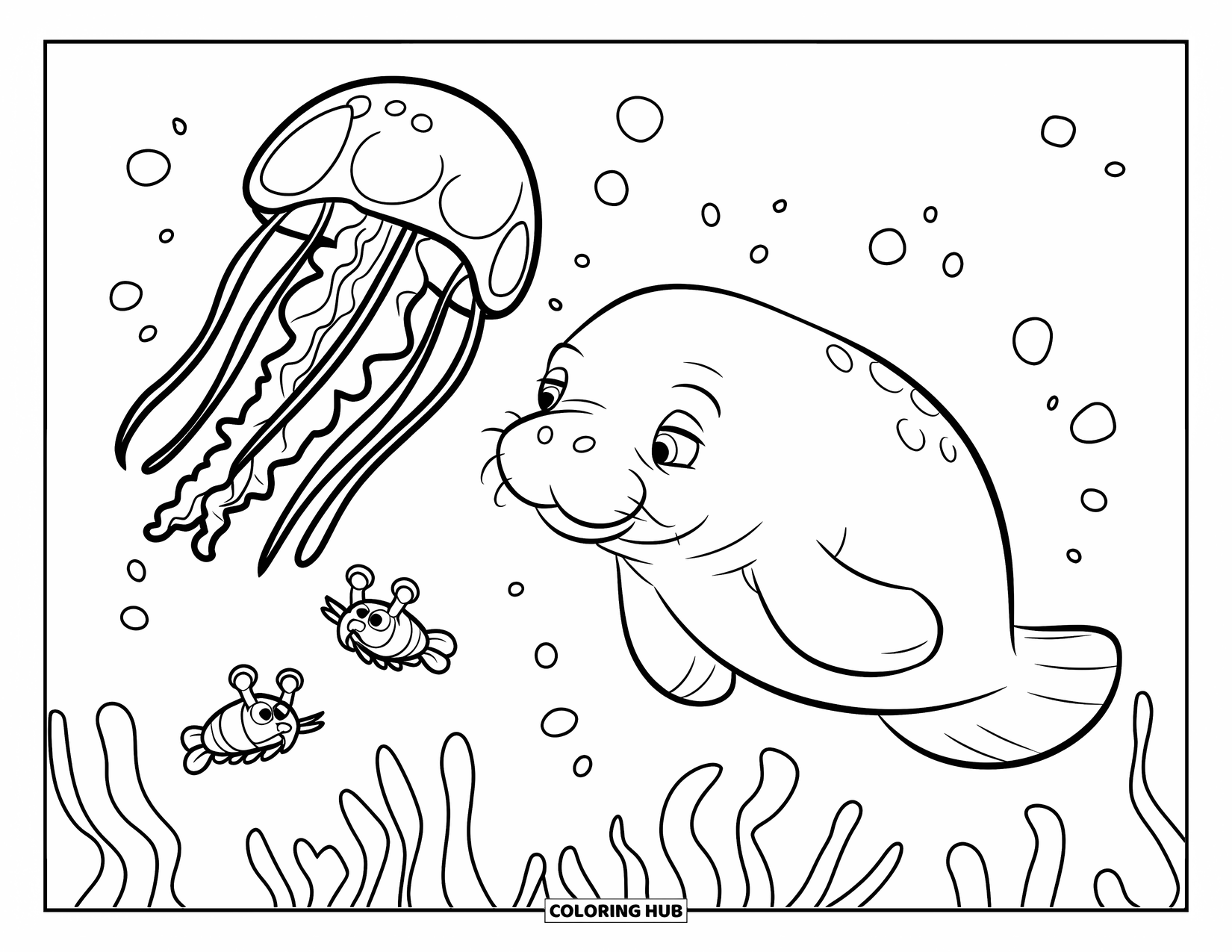 75+ Manatee Coloring Pages for Kids & Adults (Free Printable PDFs)