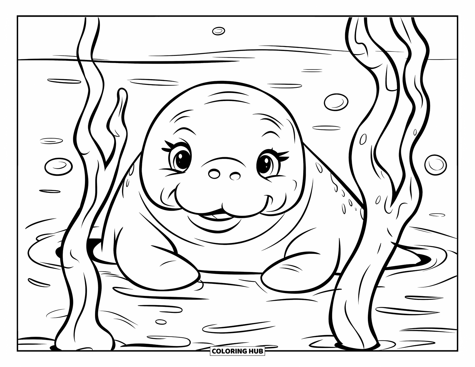75+ Manatee Coloring Pages for Kids & Adults (Free Printable PDFs)