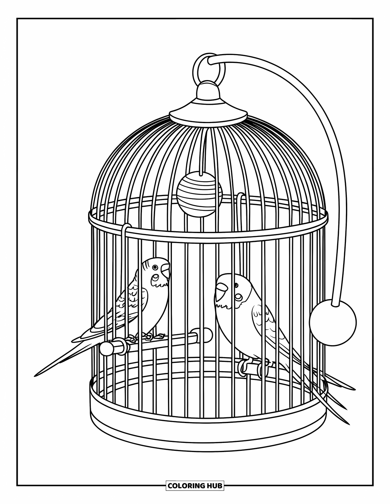 75+ Parakeet Coloring Pages for Kids & Adults (Free Printable PDFs)