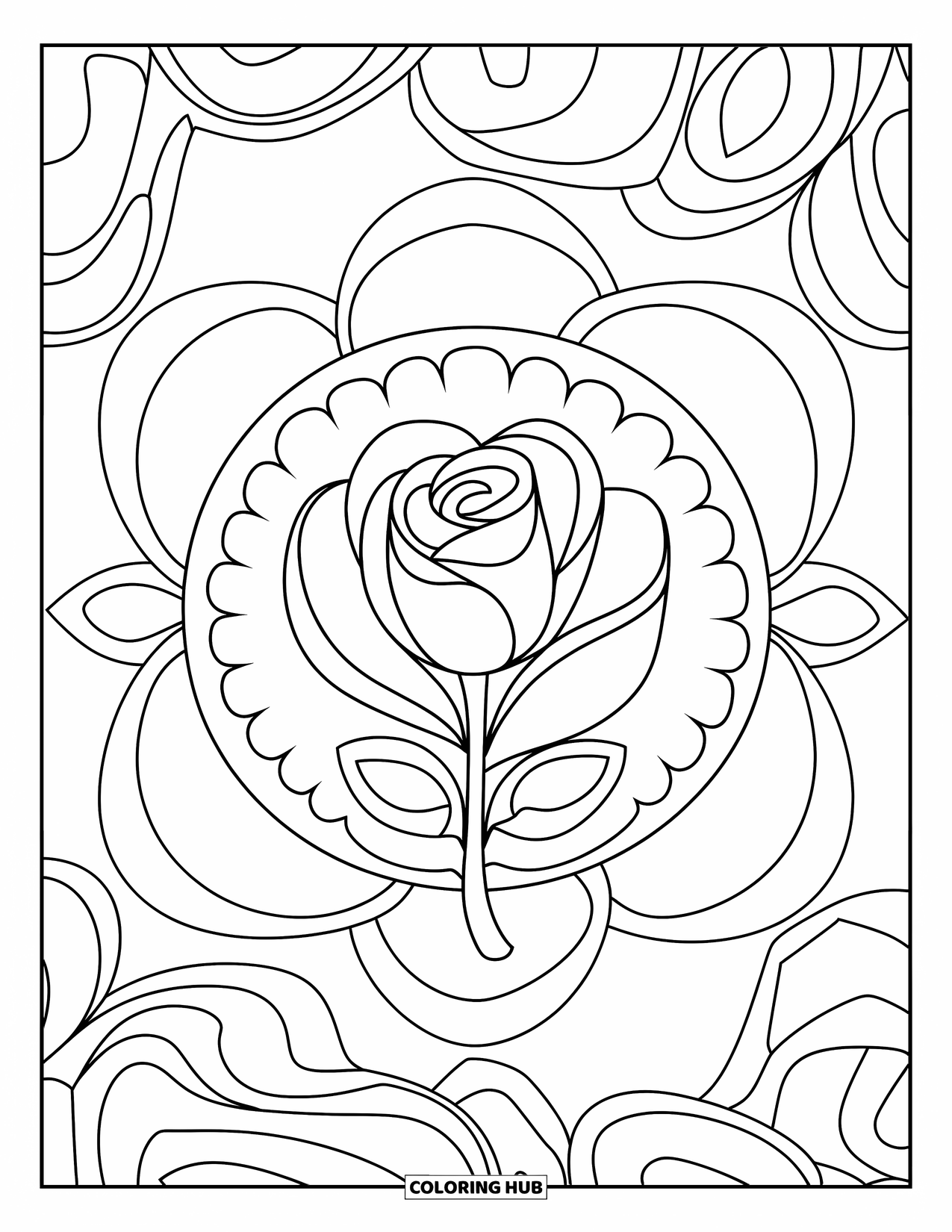 85+ Rose Mandala Coloring Pages for Kids & Adults (Free Printable PDFs)