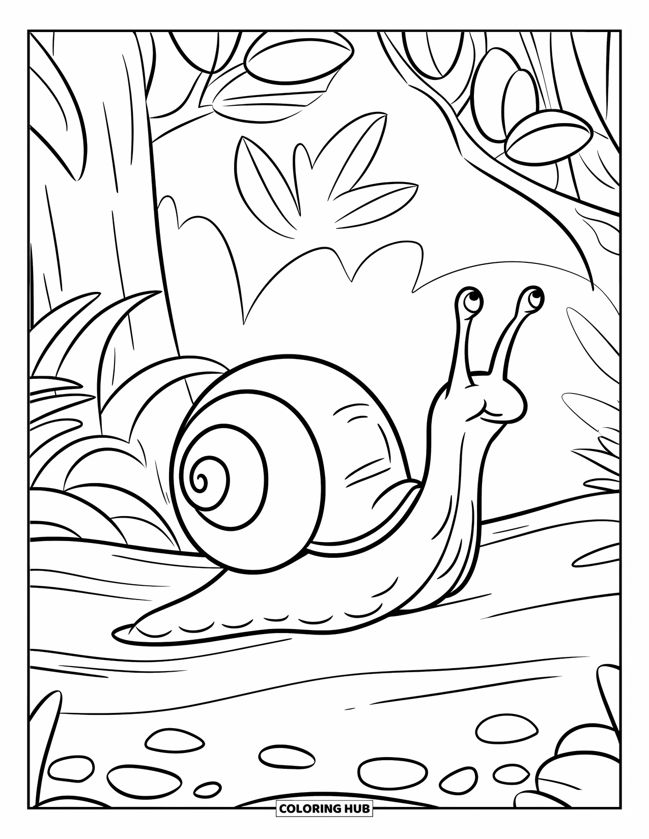 70+ Snail Coloring Pages for Kids & Adults (Free Printable PDFs)