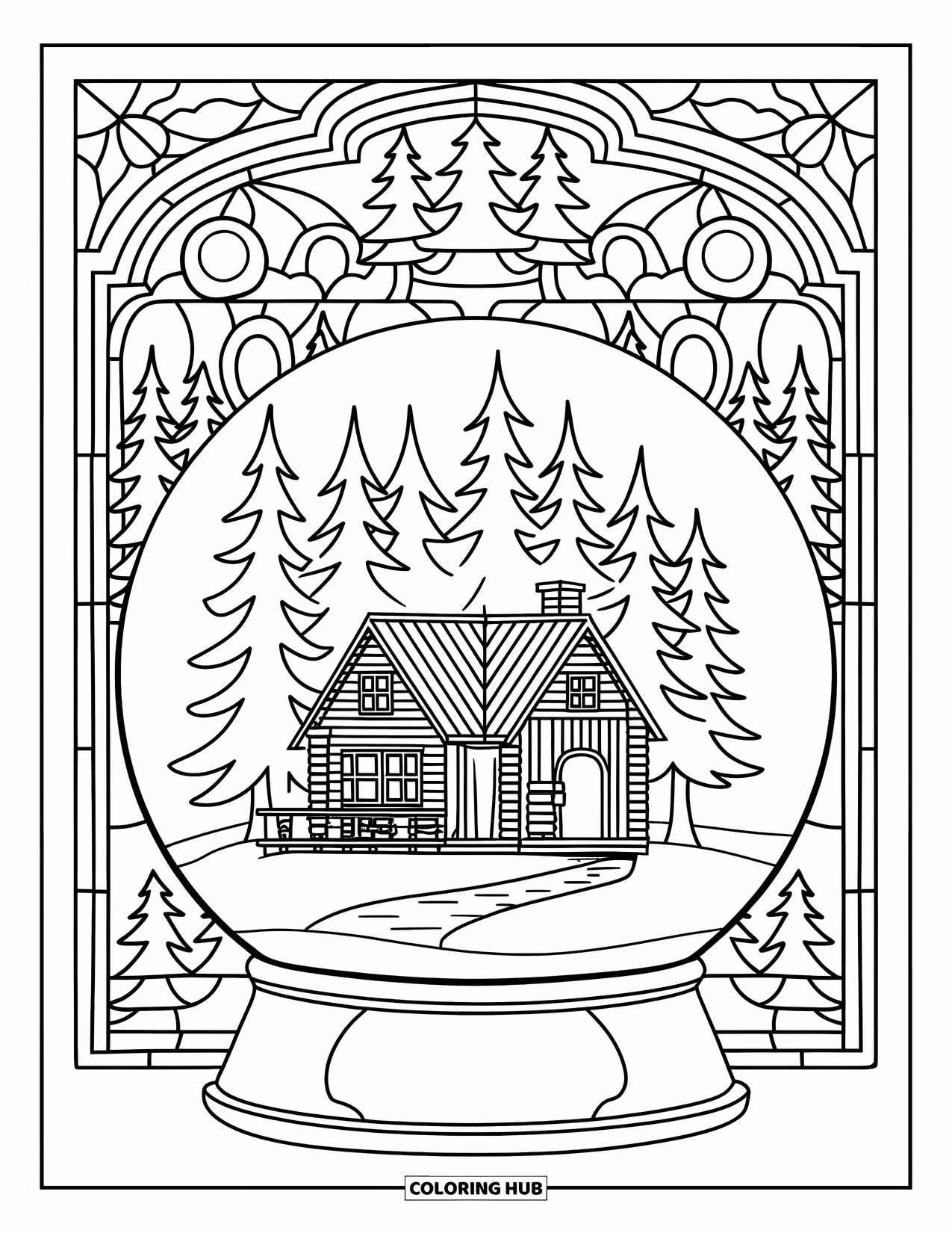 75+ Snow Globe Coloring Pages for Kids & Adults (Free Printable PDFs)