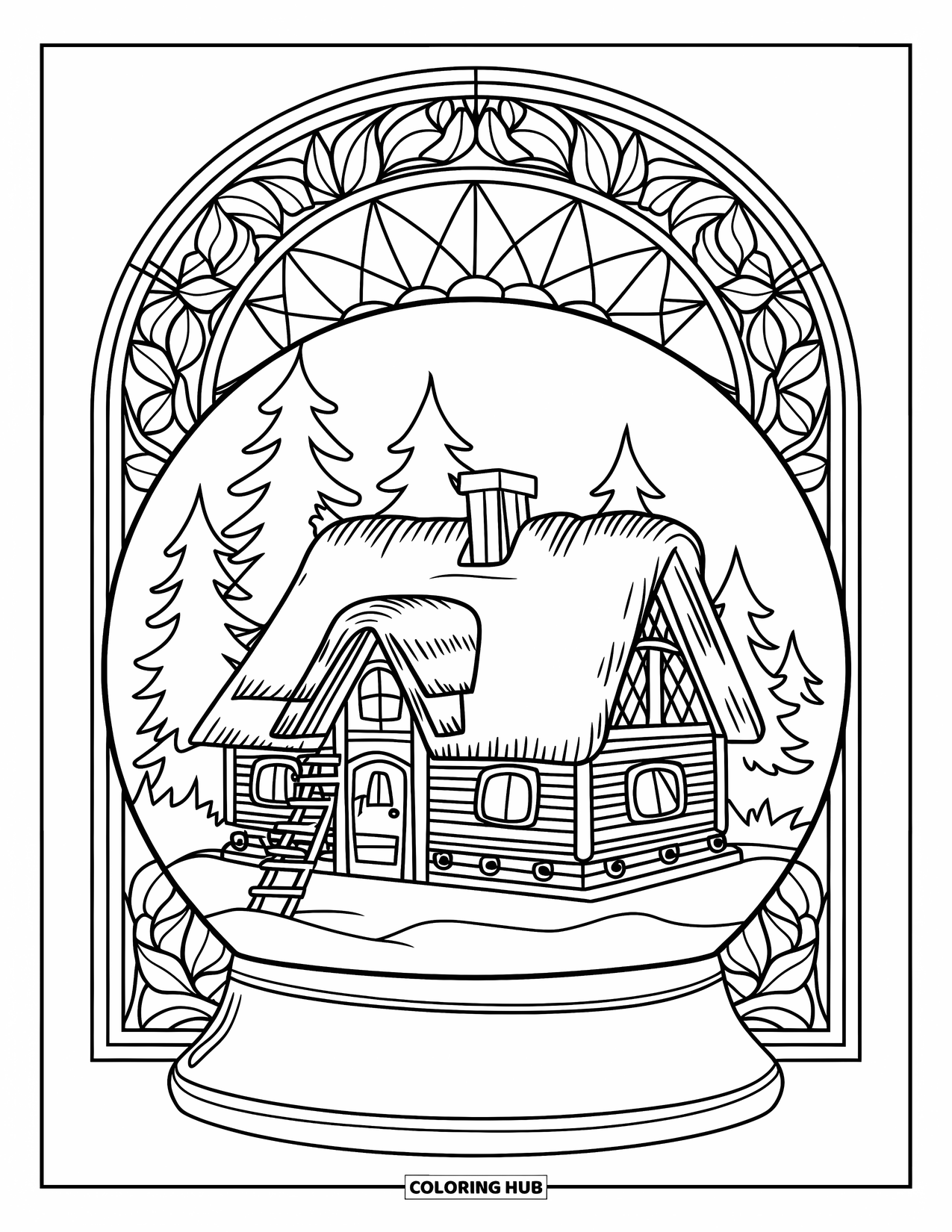 75+ Snow Globe Coloring Pages for Kids & Adults (Free Printable PDFs)