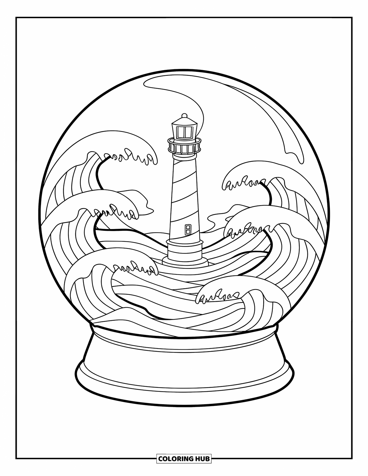 75+ Snow Globe Coloring Pages for Kids & Adults (Free Printable PDFs)