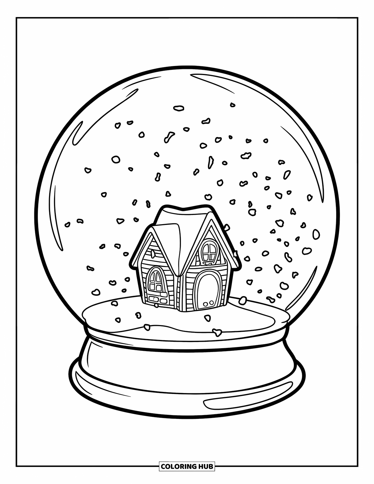 75+ Snow Globe Coloring Pages for Kids & Adults (Free Printable PDFs)