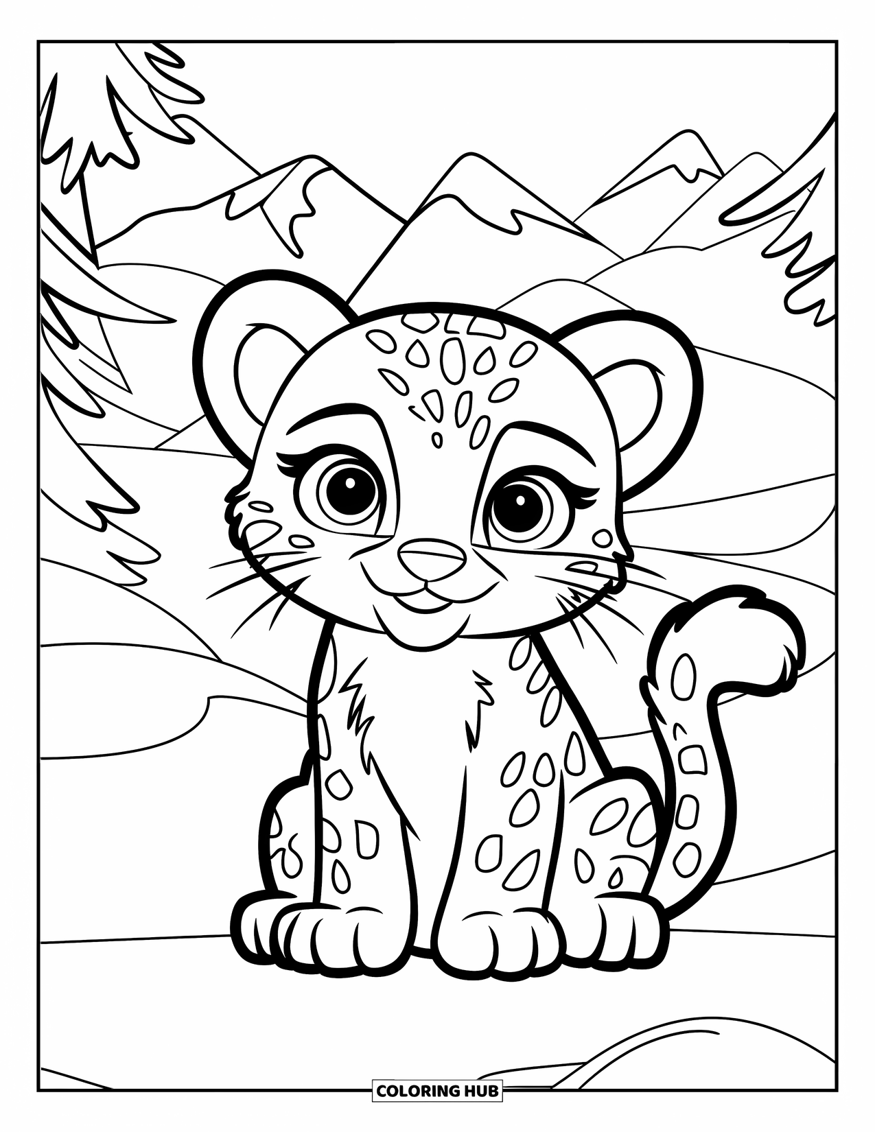 85+ Snow Leopard Coloring Pages for Kids & Adults (Free Printable PDFs)