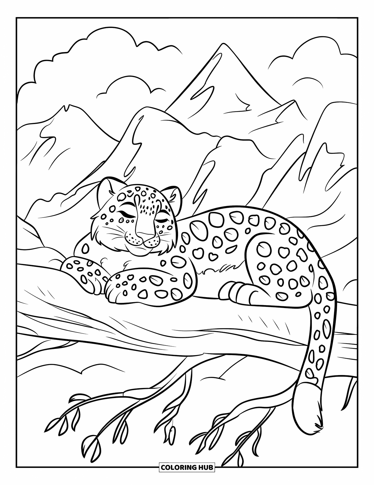 85+ Snow Leopard Coloring Pages for Kids & Adults (Free Printable PDFs)