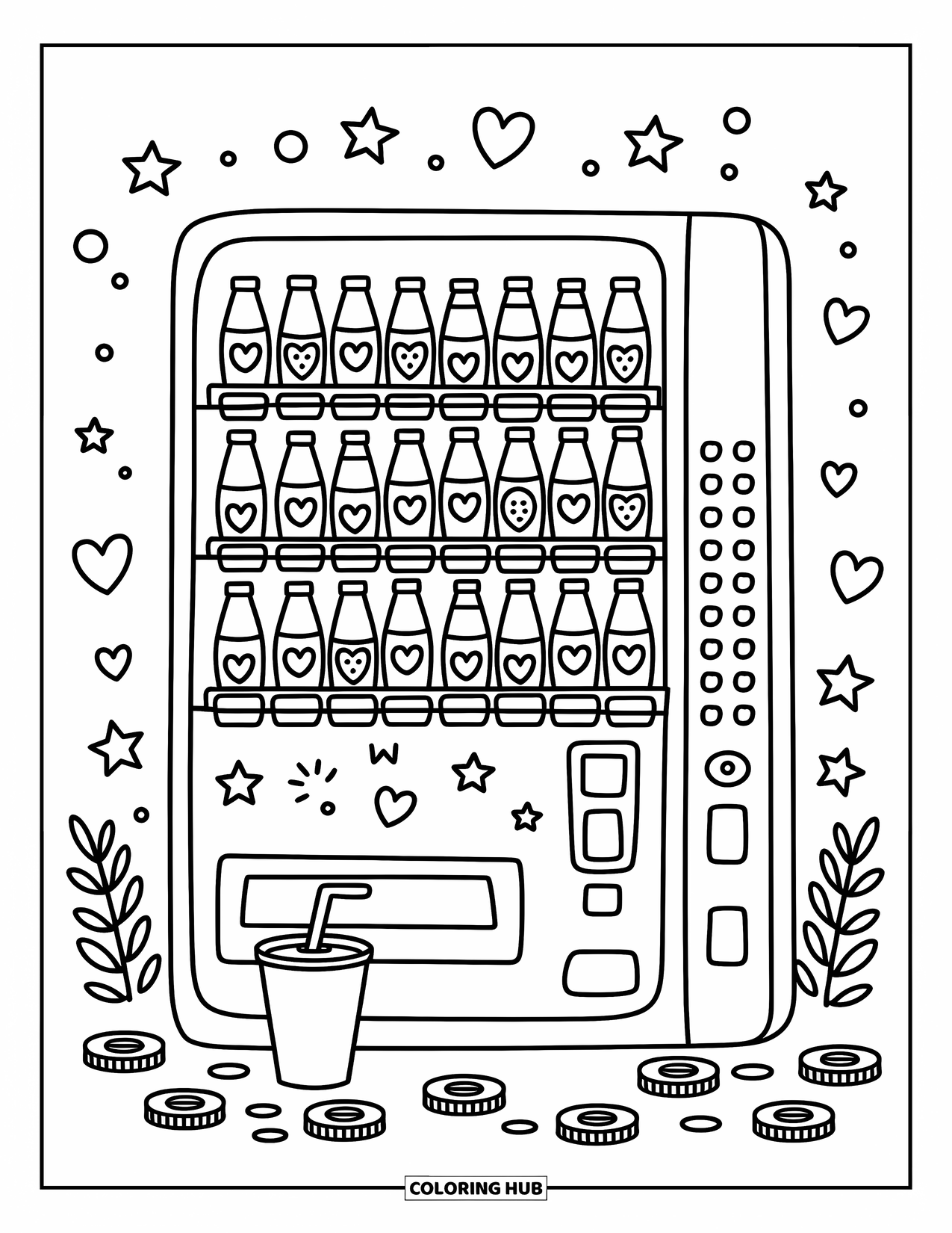 65+ Soda Coloring Pages for Kids & Adults (Free Printable PDFs)