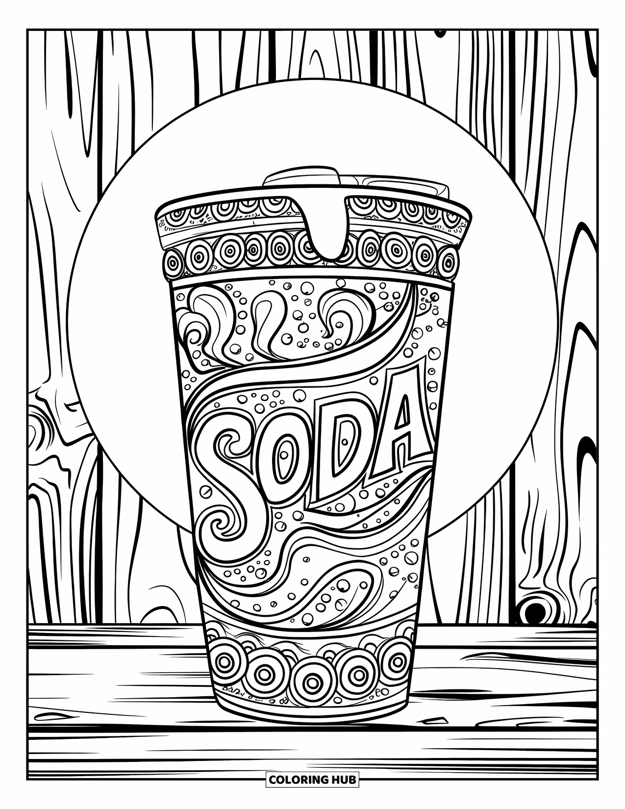65+ Soda Coloring Pages for Kids & Adults (Free Printable PDFs)