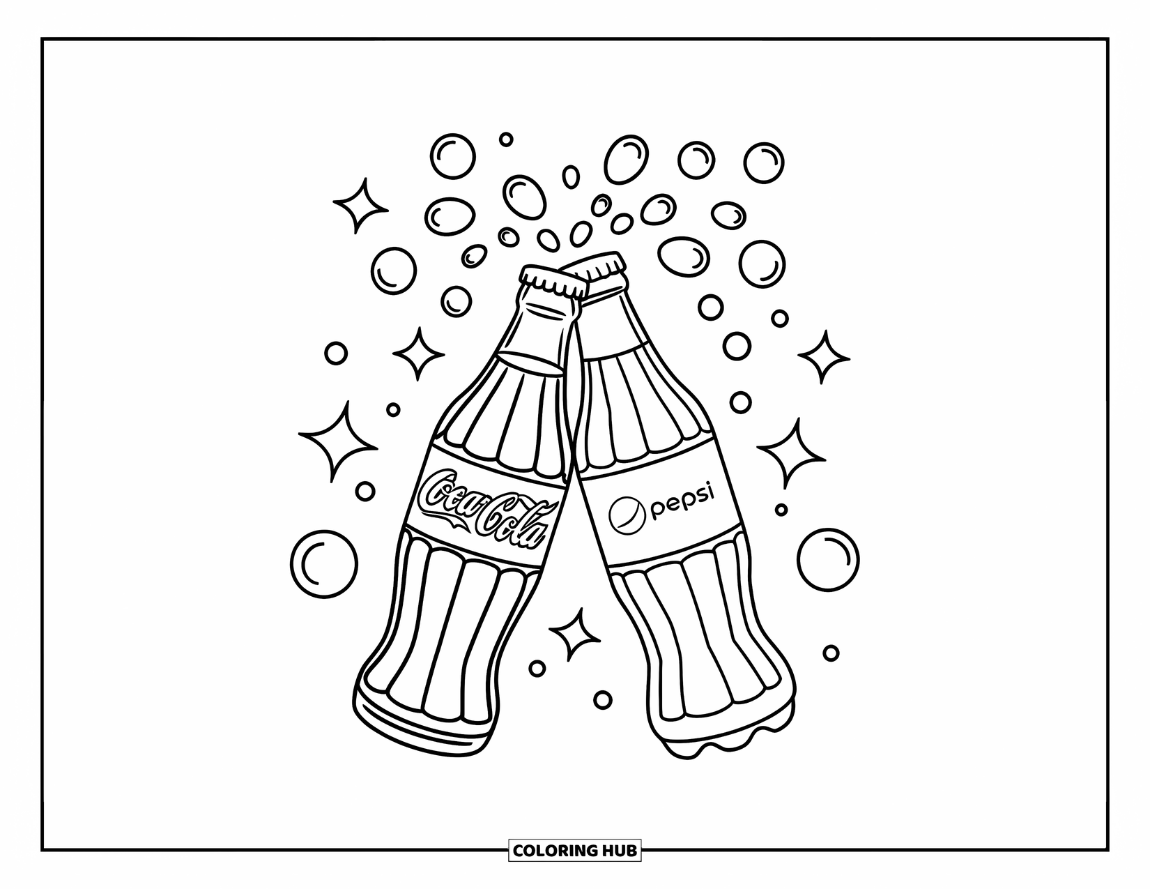 65+ Soda Coloring Pages for Kids & Adults (Free Printable PDFs)
