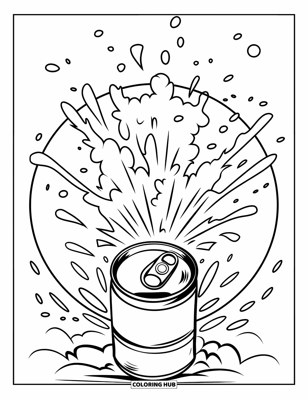 65+ Soda Coloring Pages for Kids & Adults (Free Printable PDFs)