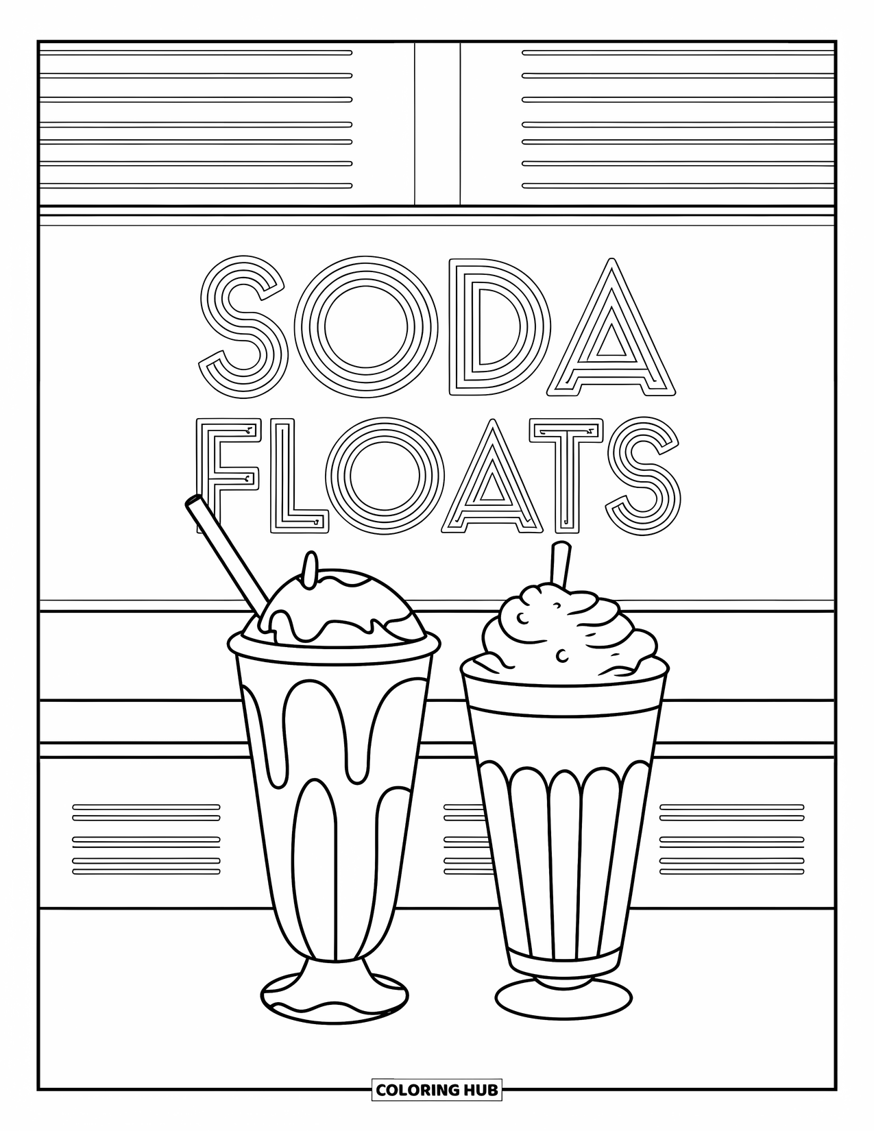 65+ Soda Coloring Pages for Kids & Adults (Free Printable PDFs)