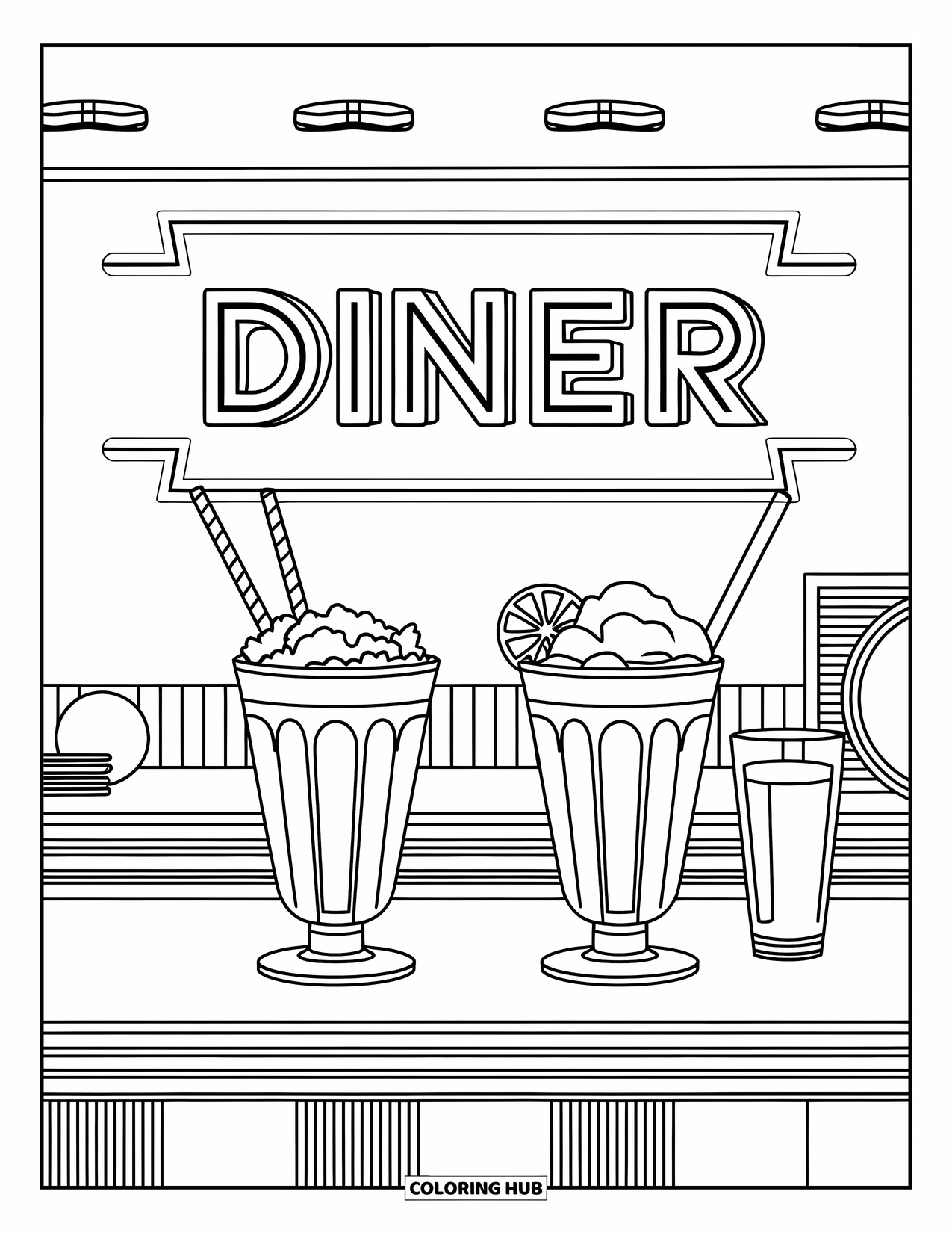 65+ Soda Coloring Pages for Kids & Adults (Free Printable PDFs)