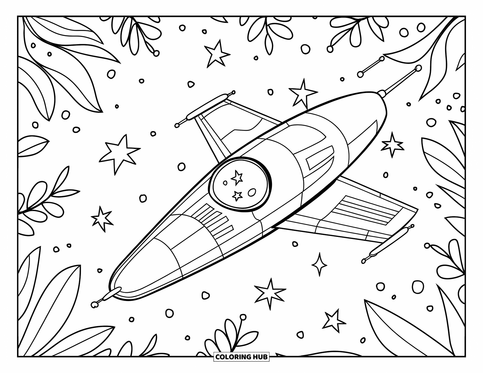 75+ Spaceship Coloring Pages for Kids & Adults (Free Printable PDFs)