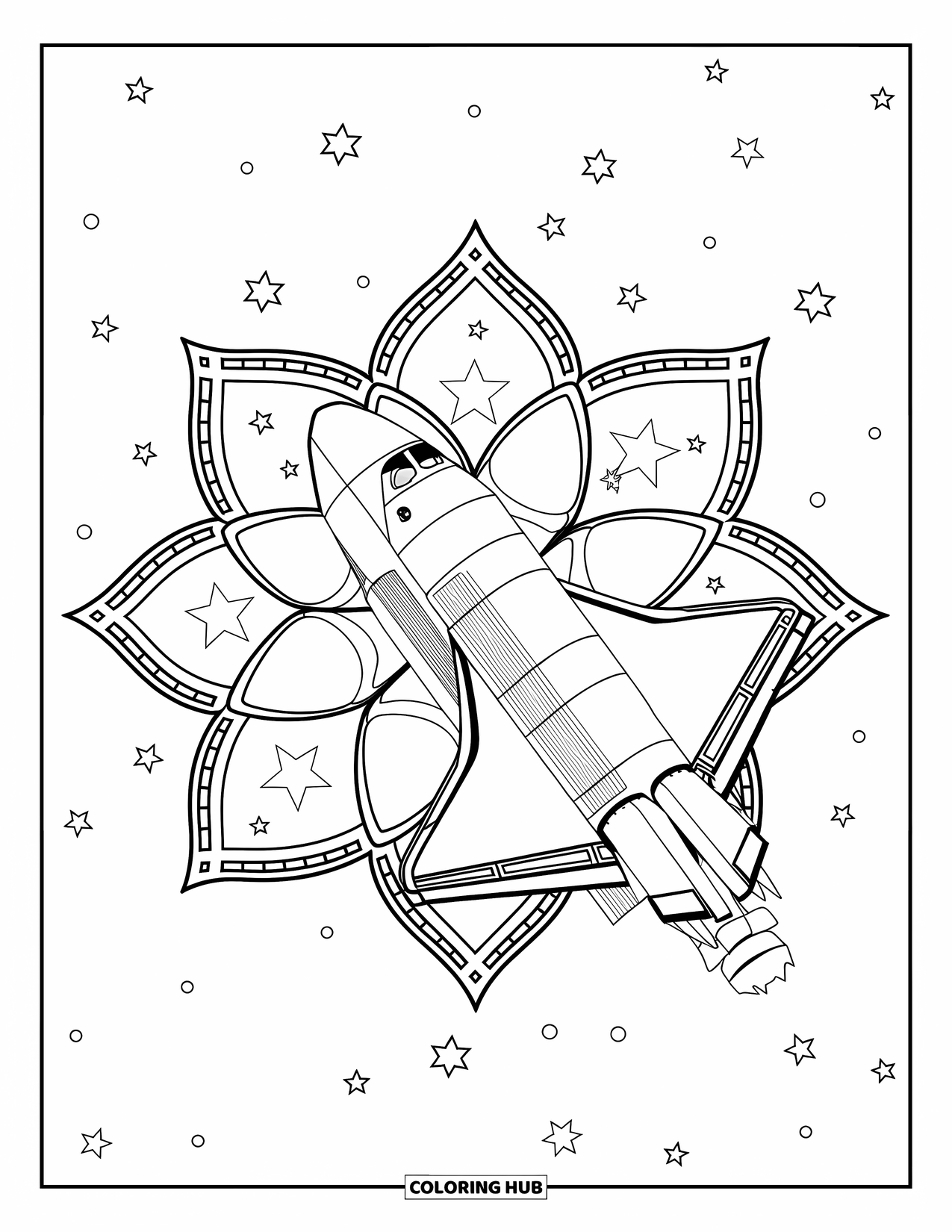 75+ Spaceship Coloring Pages for Kids & Adults (Free Printable PDFs)