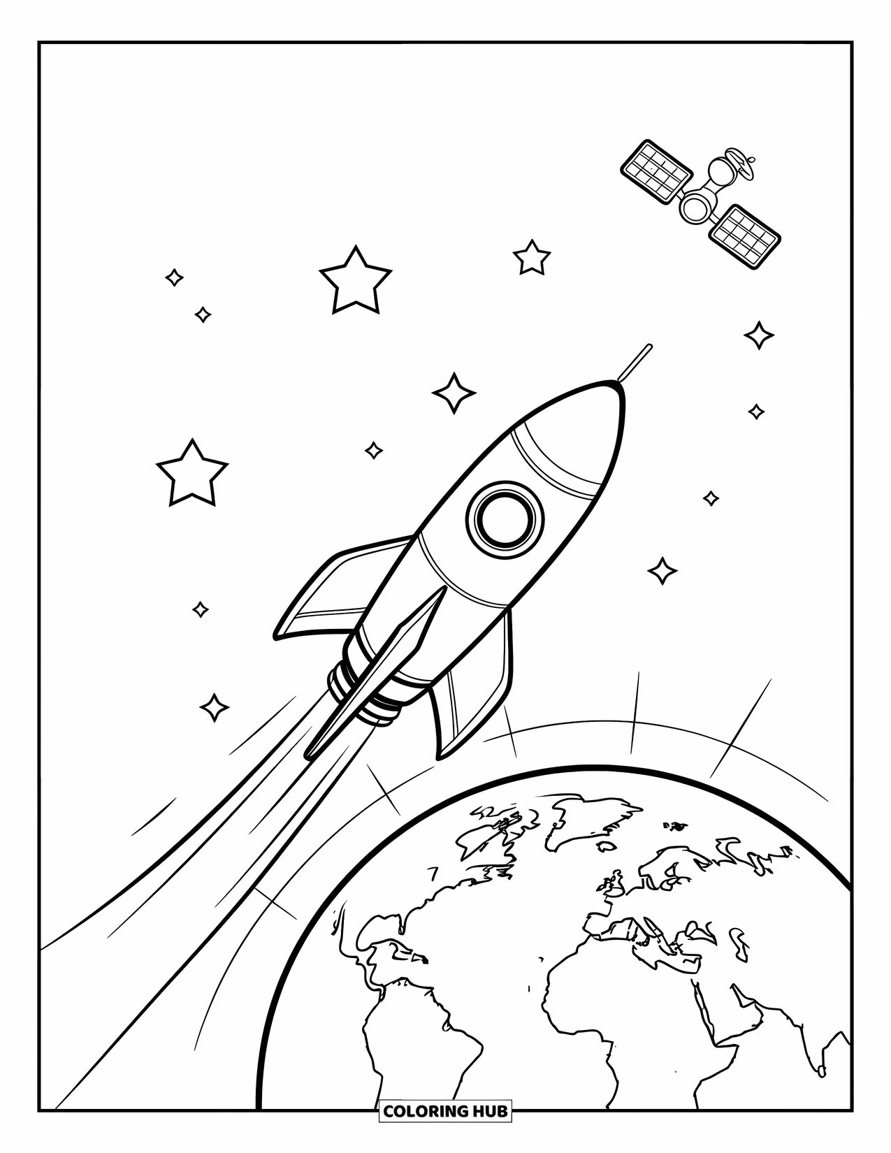 75+ Spaceship Coloring Pages for Kids & Adults (Free Printable PDFs)