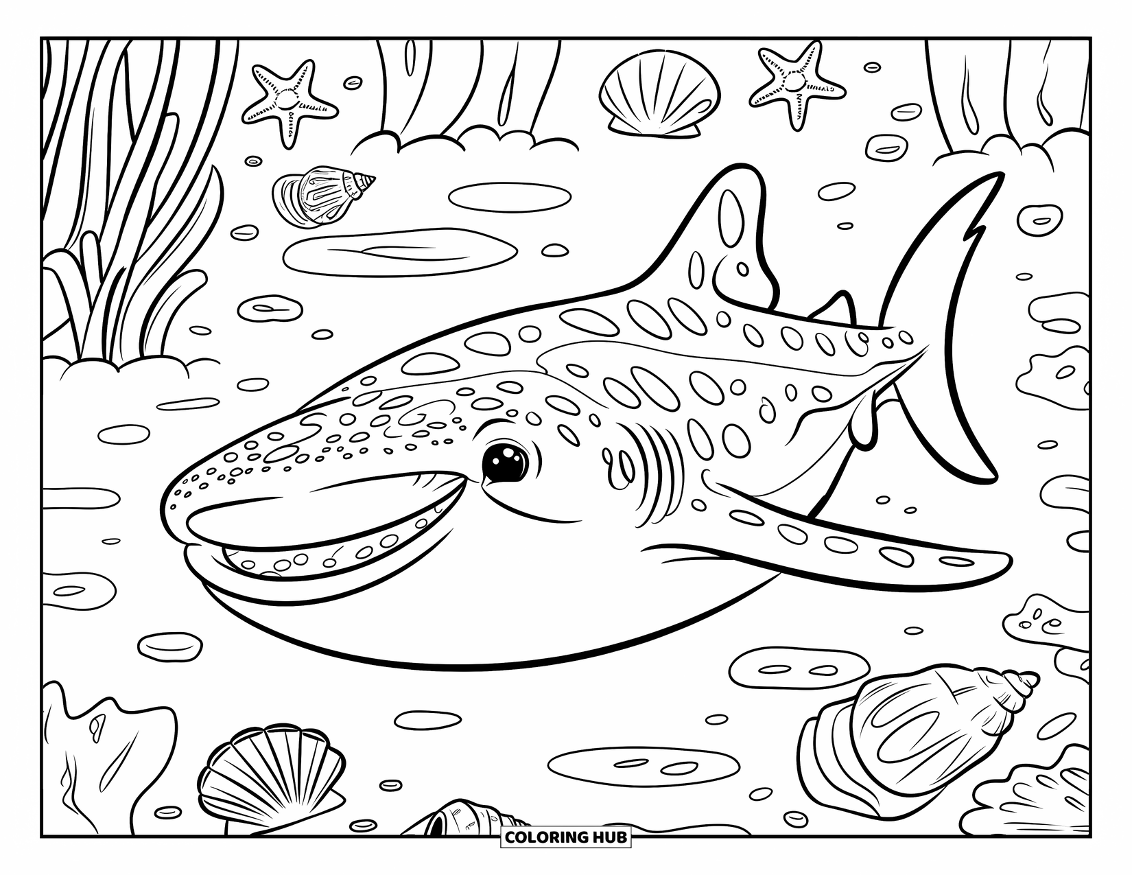 75+ Whale Shark Coloring Pages for Kids & Adults (Free Printable PDFs)