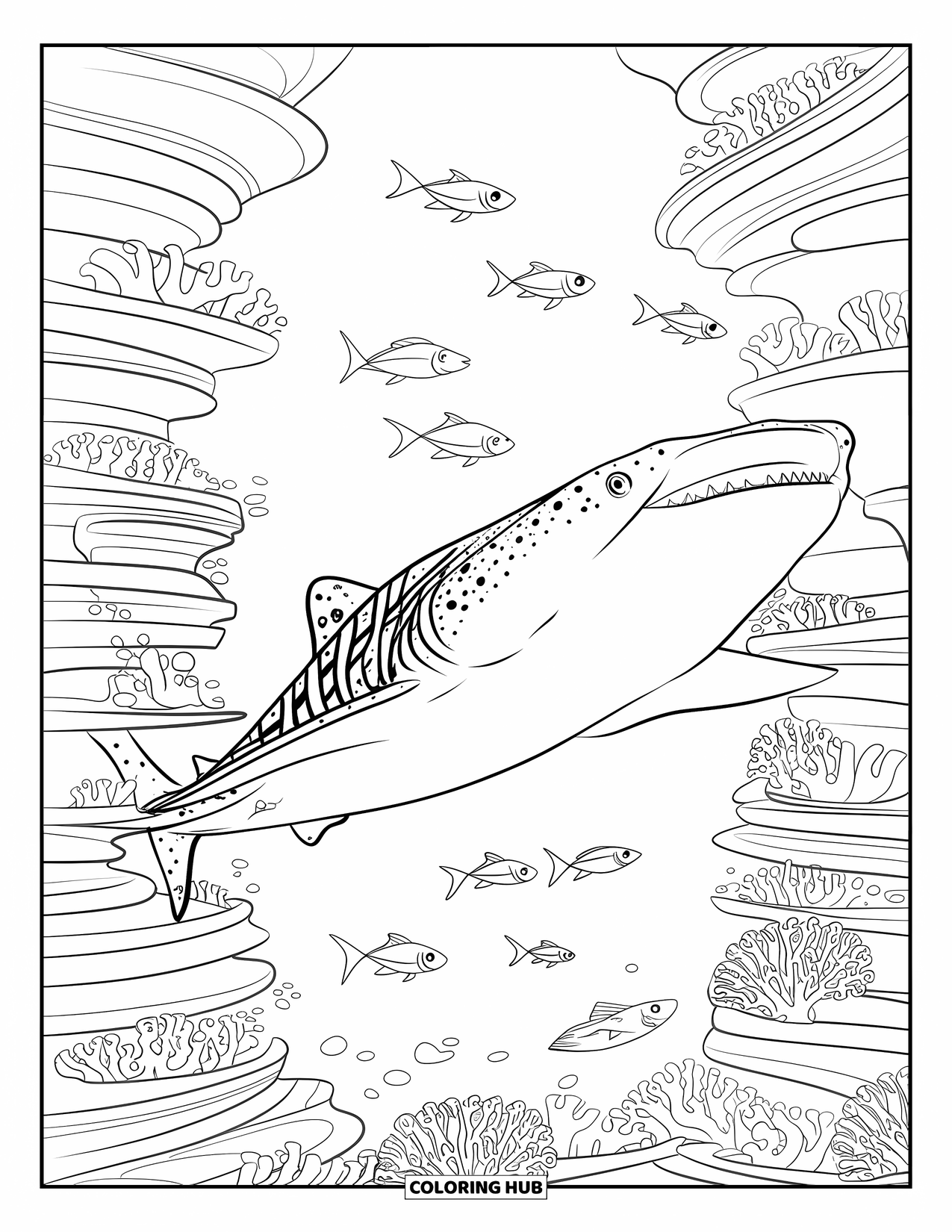 75+ Whale Shark Coloring Pages for Kids & Adults (Free Printable PDFs)