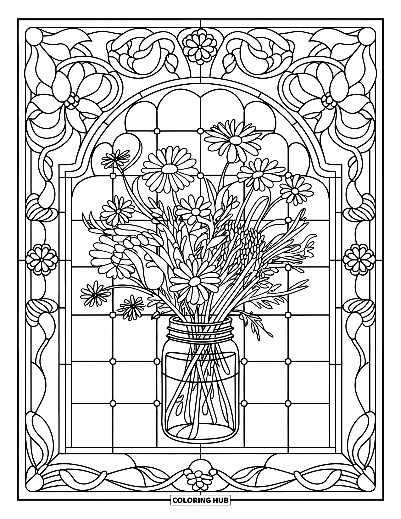 90+ Wildflower Coloring Pages for Kids & Adults (Free Printable PDFs)